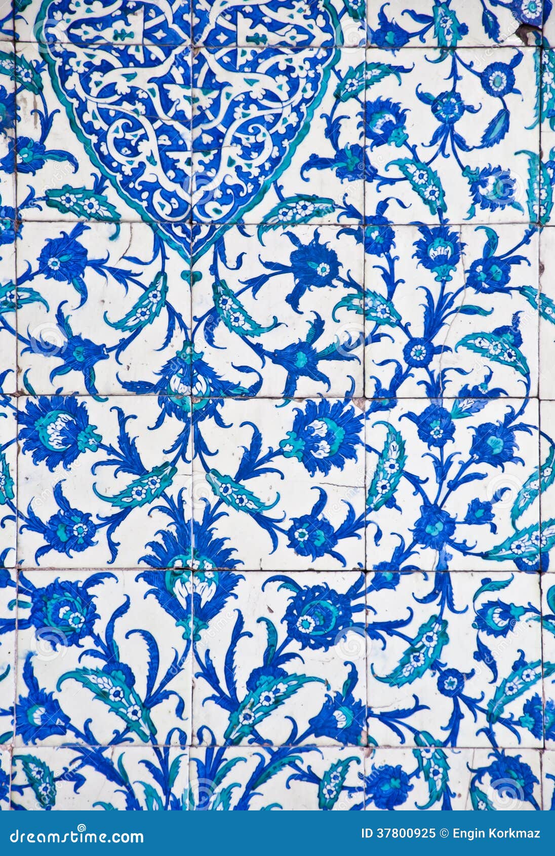 Turkish tile ornaments stock image. Image of carnation - 37800925