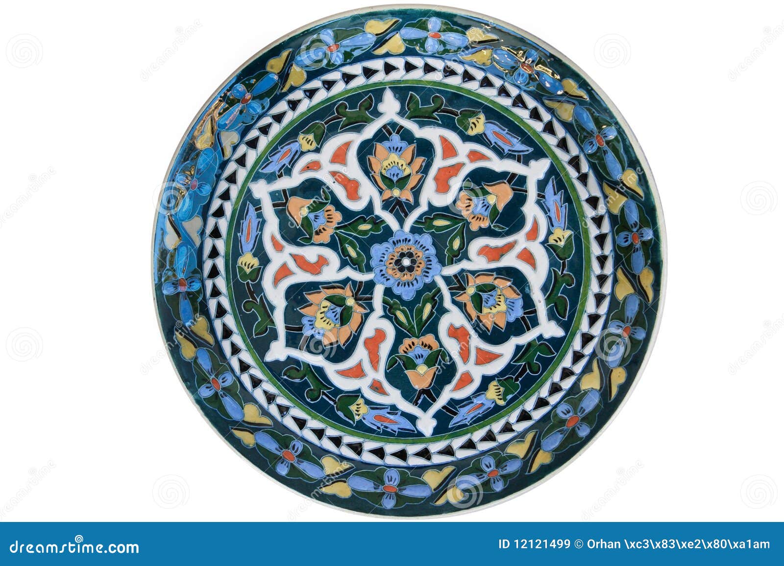 Turkish tile plate stock image. Image of eastern, interior - 12121499