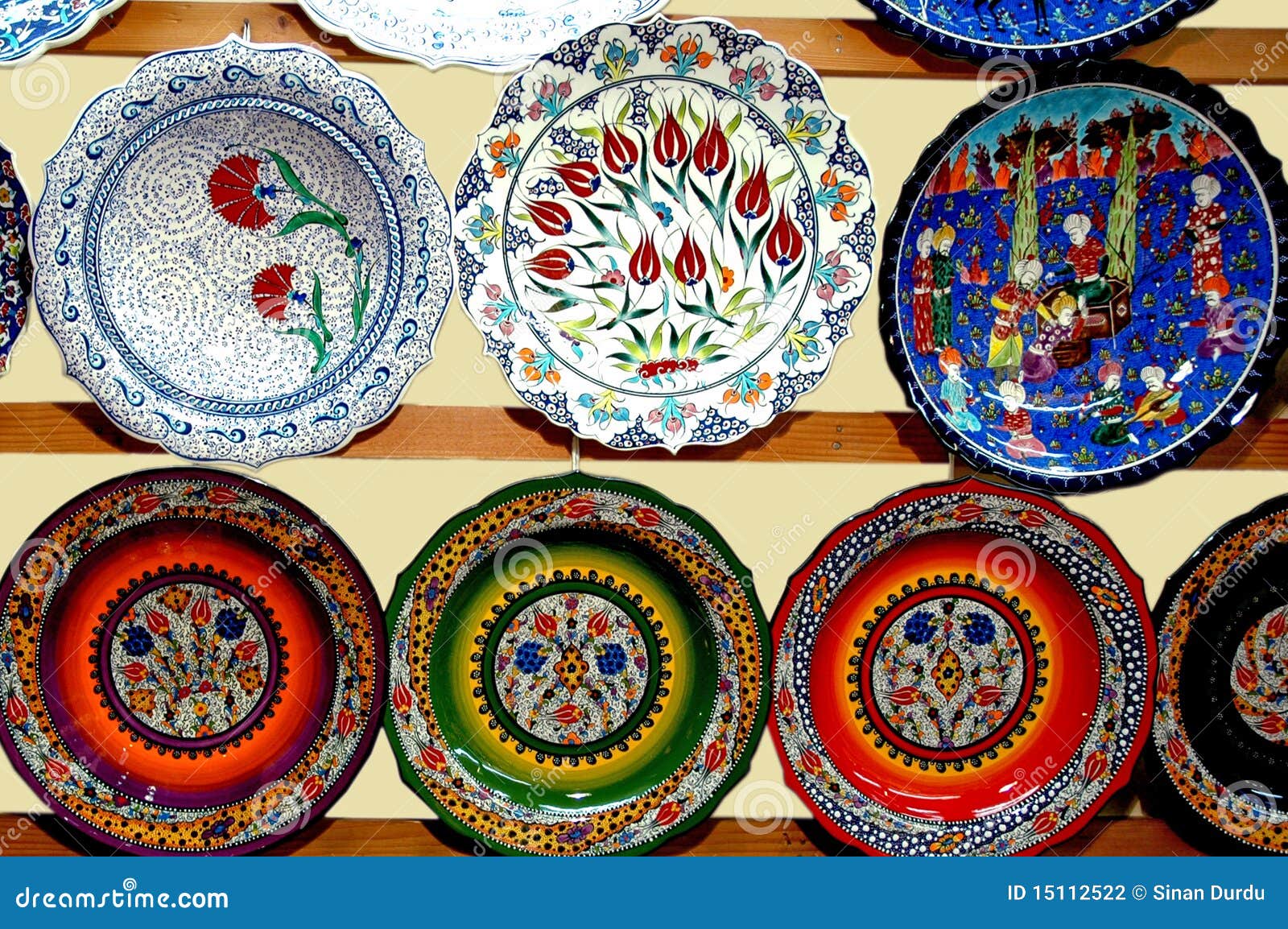 Turkish tile plate stock photo. Image of kutahya, color - 15112522
