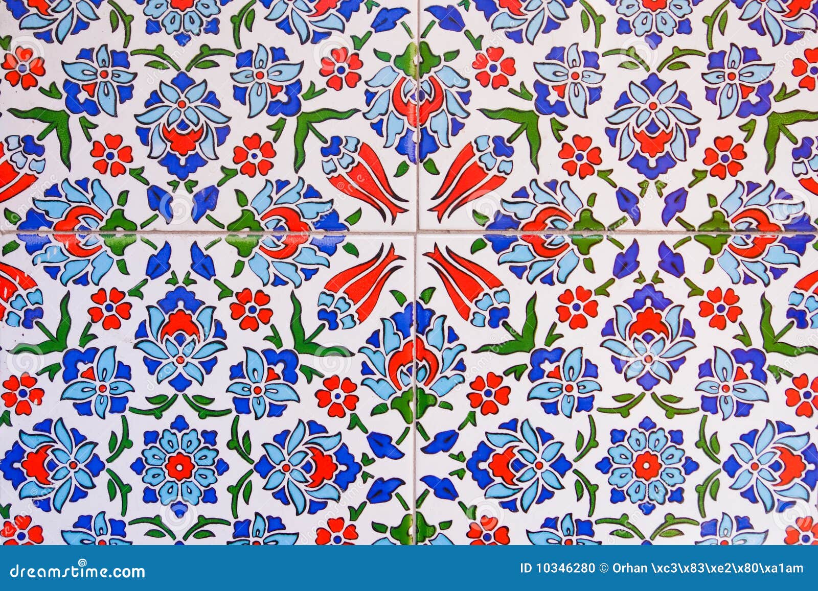 Turkish tiles stock photo. Image of green, mosaic, orient - 10346280