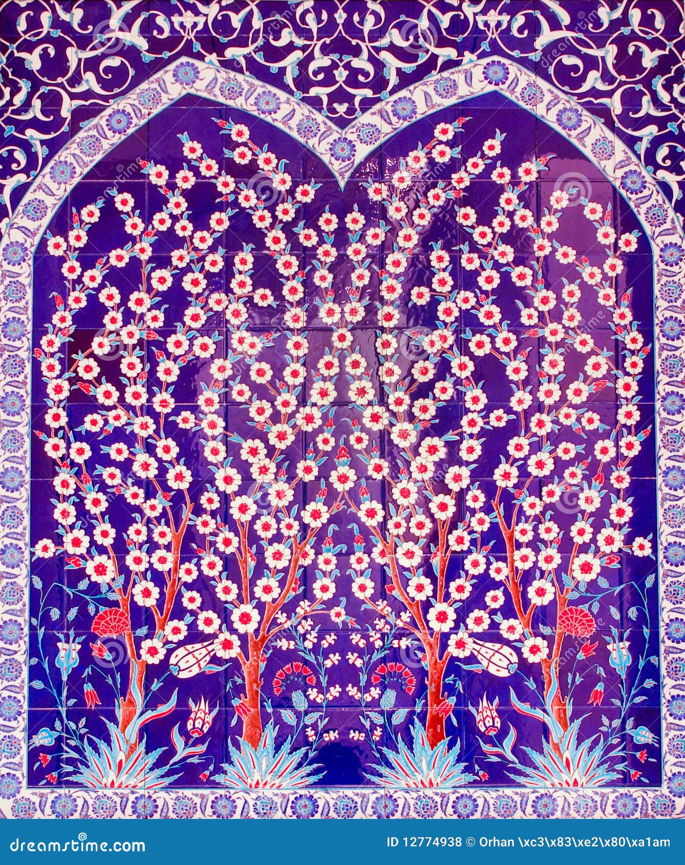 Turkish tiles stock photo. Image of abstract, islamic - 12774938