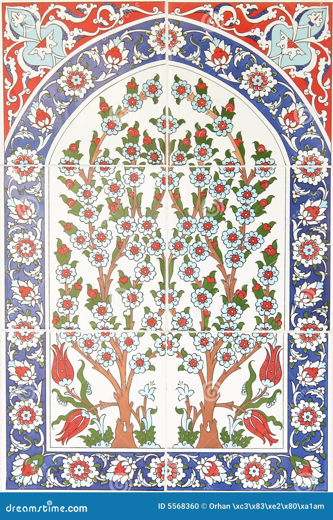 Turkish tiles stock photo. Image of oriental, handmade - 5568360