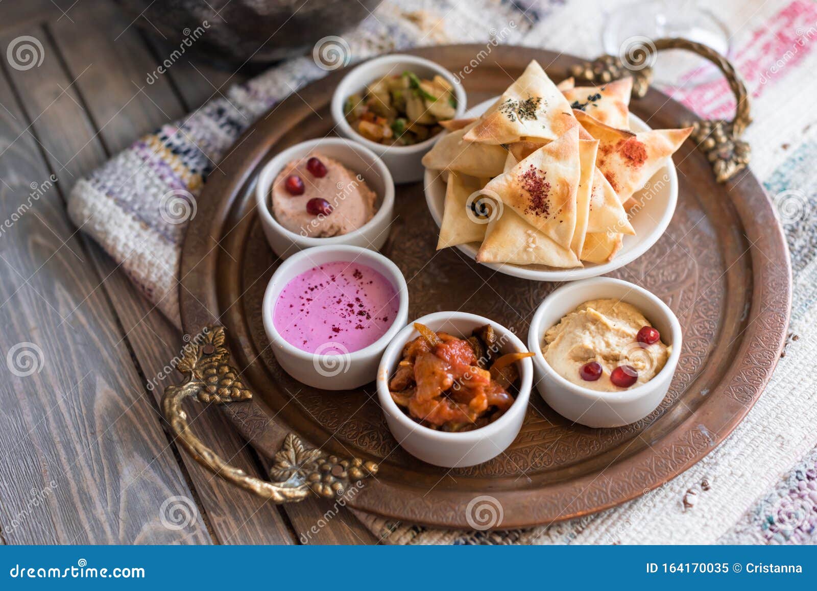 Turkish Traditional Assorted Cold Appetizers, Meze Stock Image - Image ...