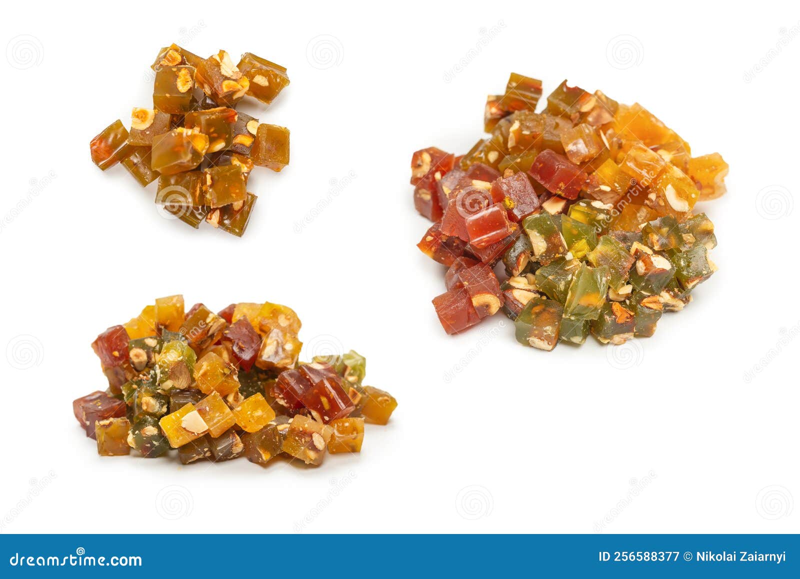Turkish Traditional Delight with Nuts Isolated on White Background ...