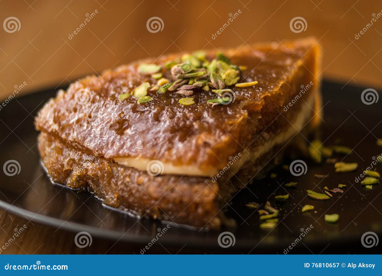 Turkish Traditional Dessert Ekmek Kadayifi / Bread Pudding Stock Image ...