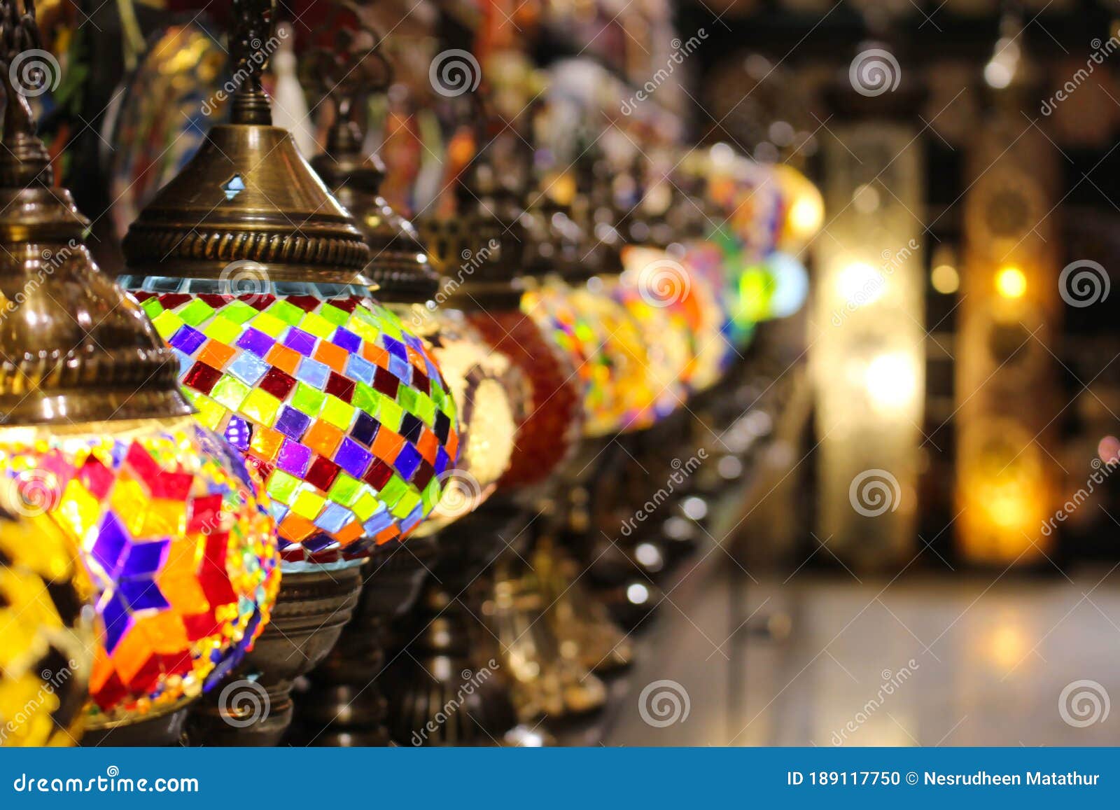 Turkish Traditional Lantern in Dubai Old Souk Stock Photo - Image of ...
