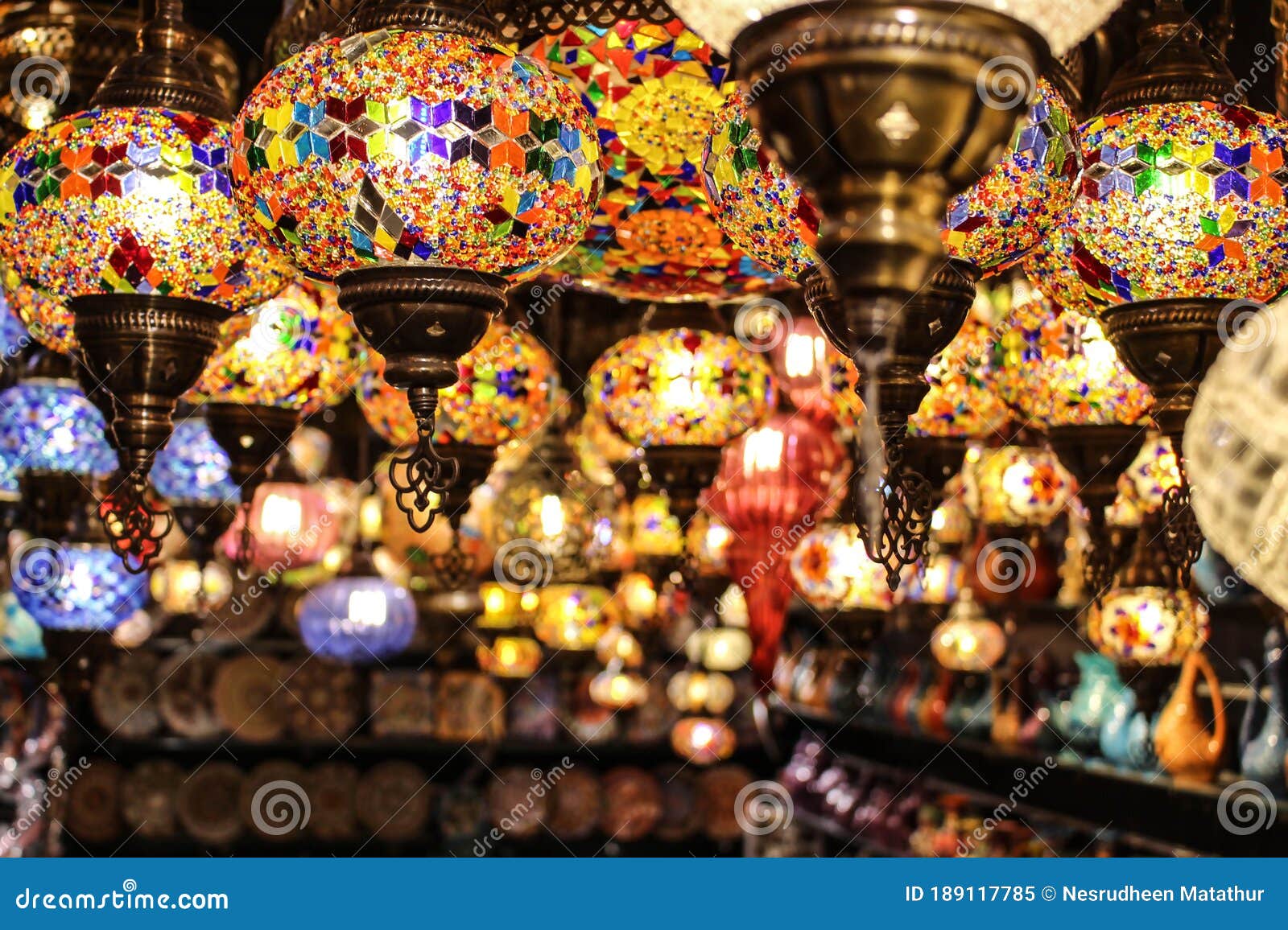 Turkish Traditional Lantern in Dubai Old Souk Stock Image - Image of ...