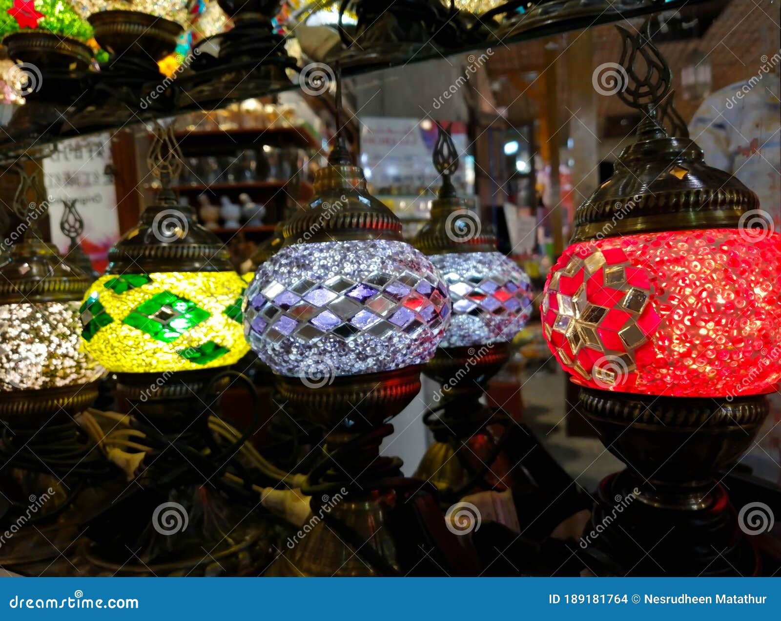 Turkish Traditional Lantern in Dubai Old Souk Stock Photo - Image of ...