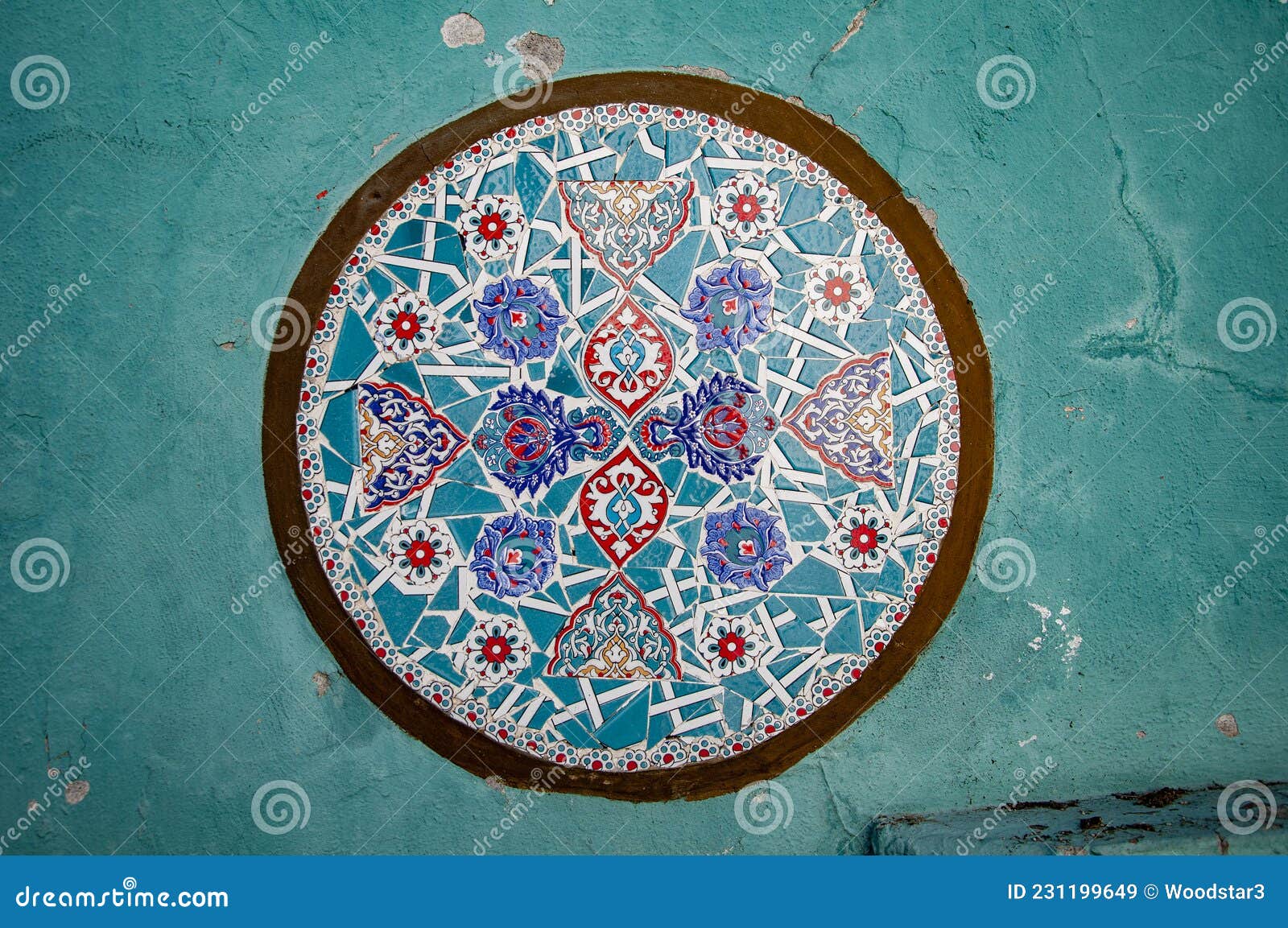 Turkish Traditional Ornament on the Wall Stock Image - Image of muslim ...