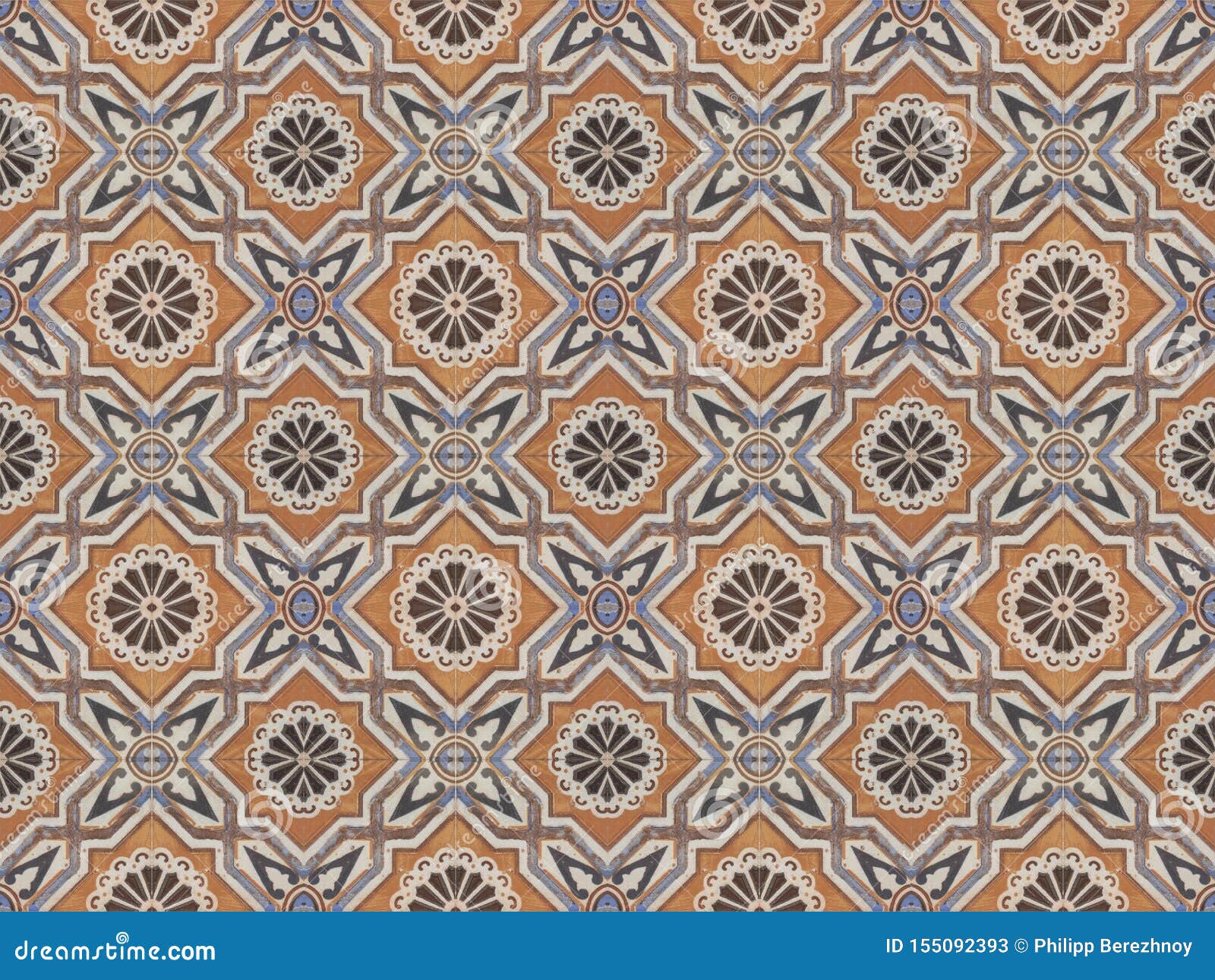 Turkish Traditional Ornamental Decorative Tiles. Seamless Pattern ...