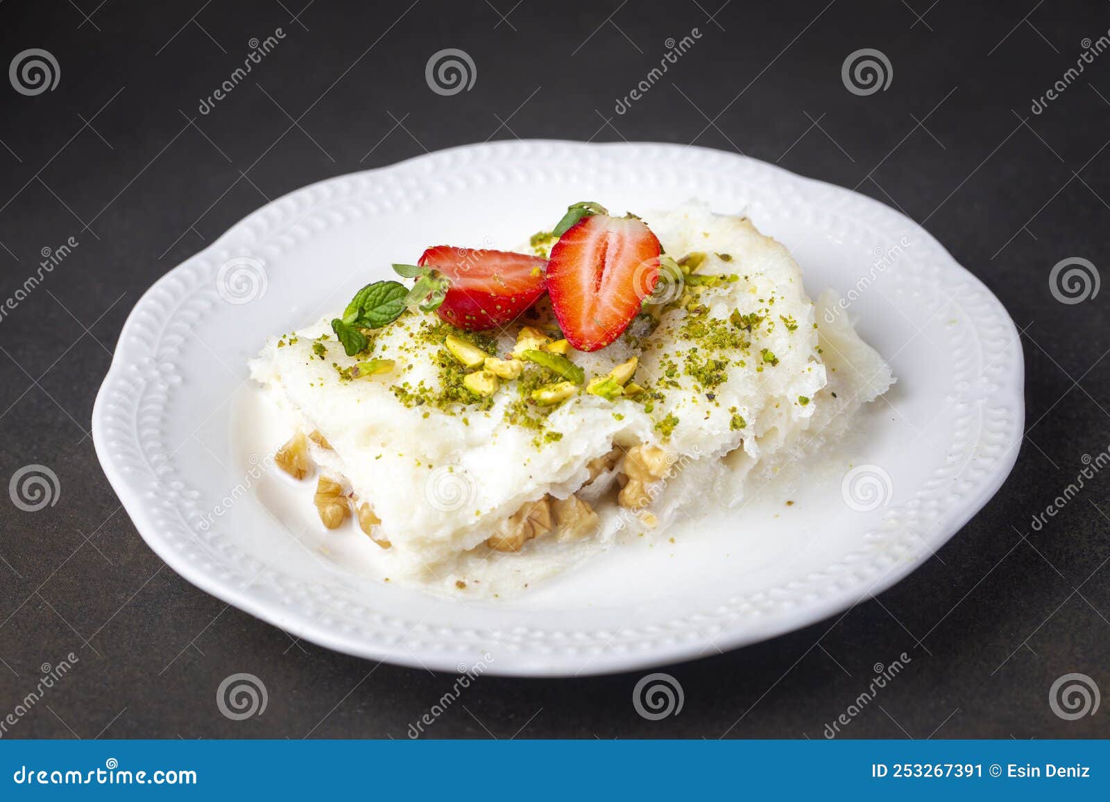 Turkish Traditional Ramadan Dessert Gullac Stock Image - Image of ...