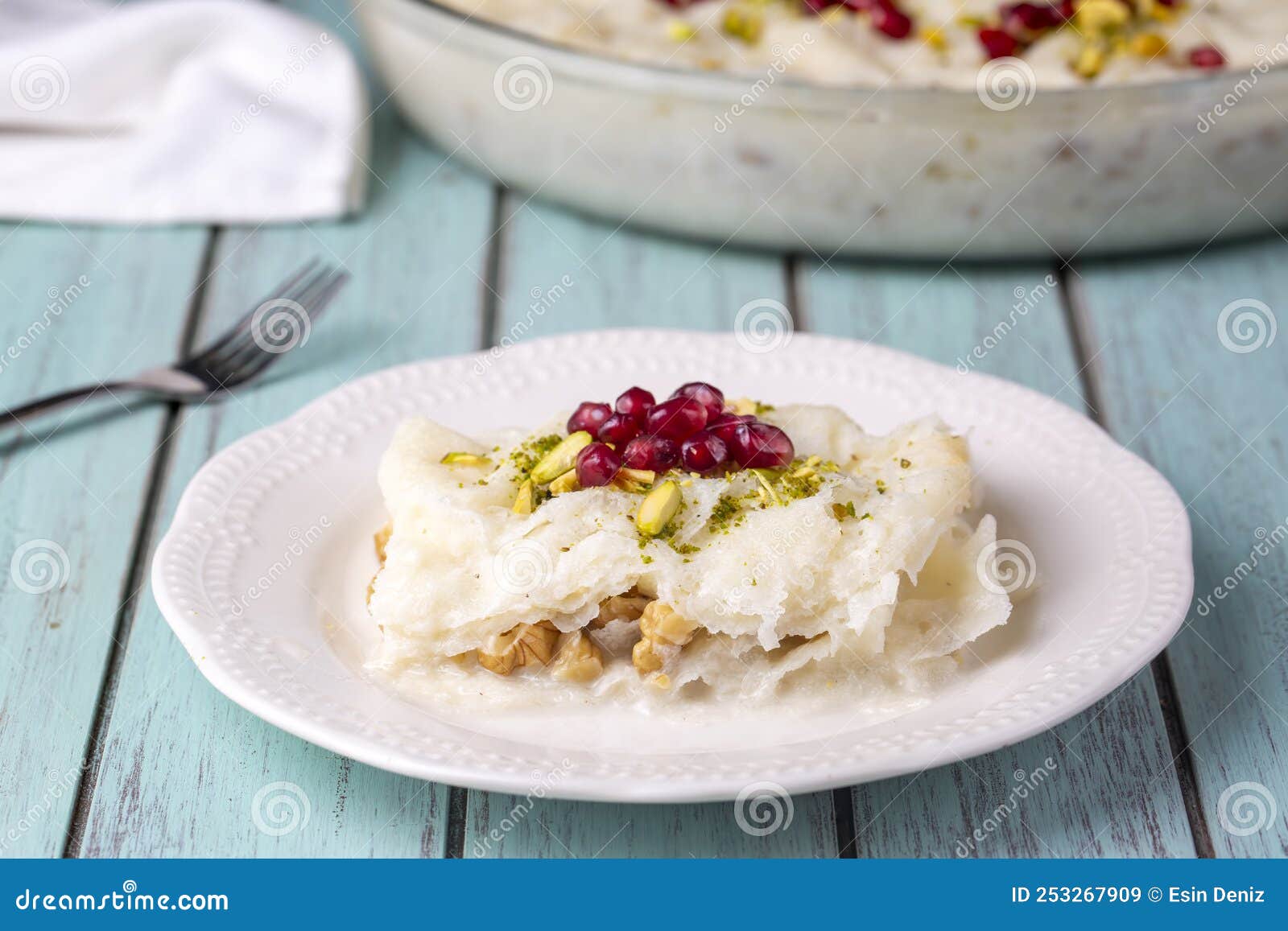 Turkish Traditional Ramadan Dessert Gullac Stock Image - Image of ...
