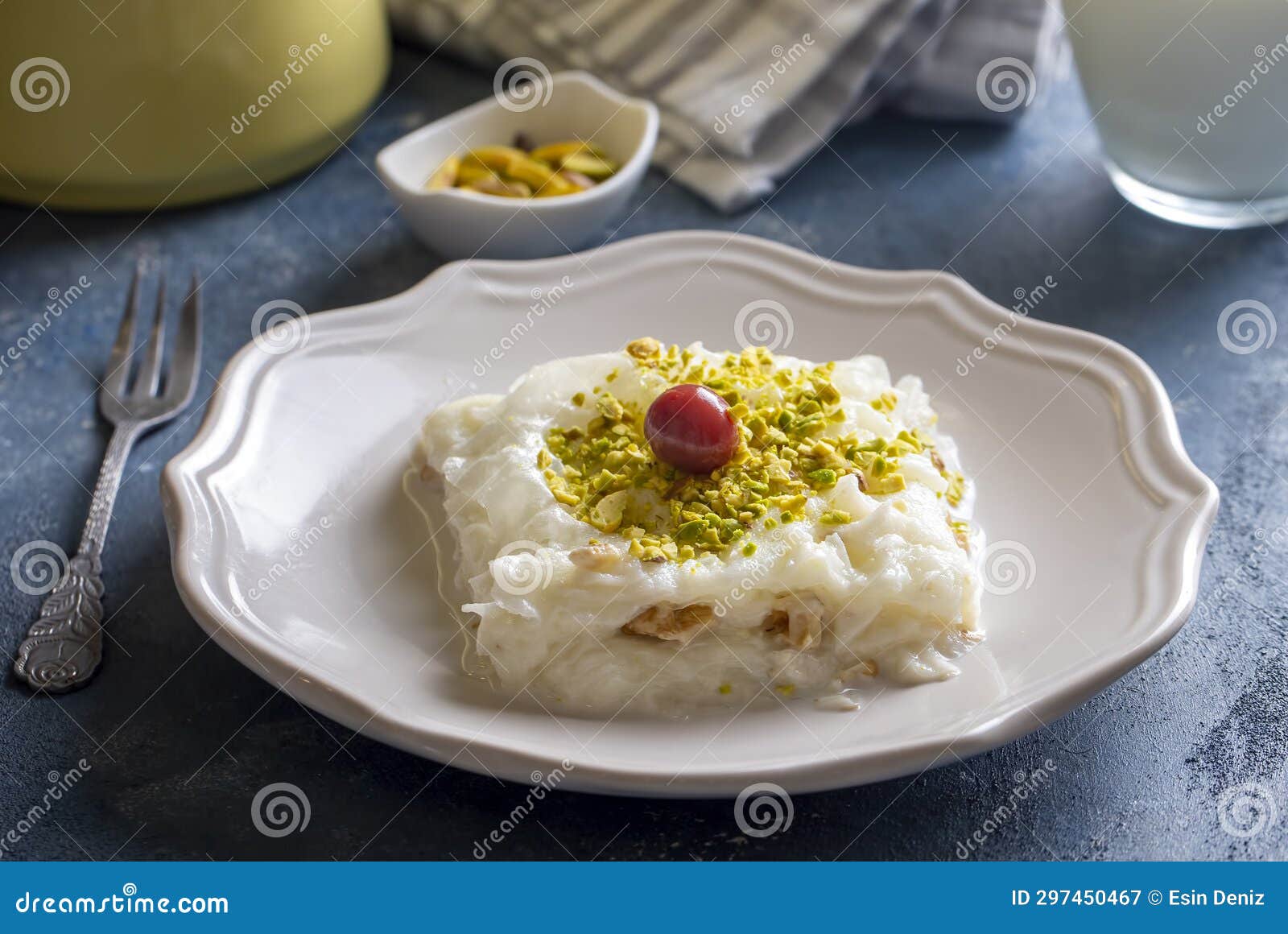 Turkish Traditional Ramadan Dessert Gullac Stock Image - Image of ...