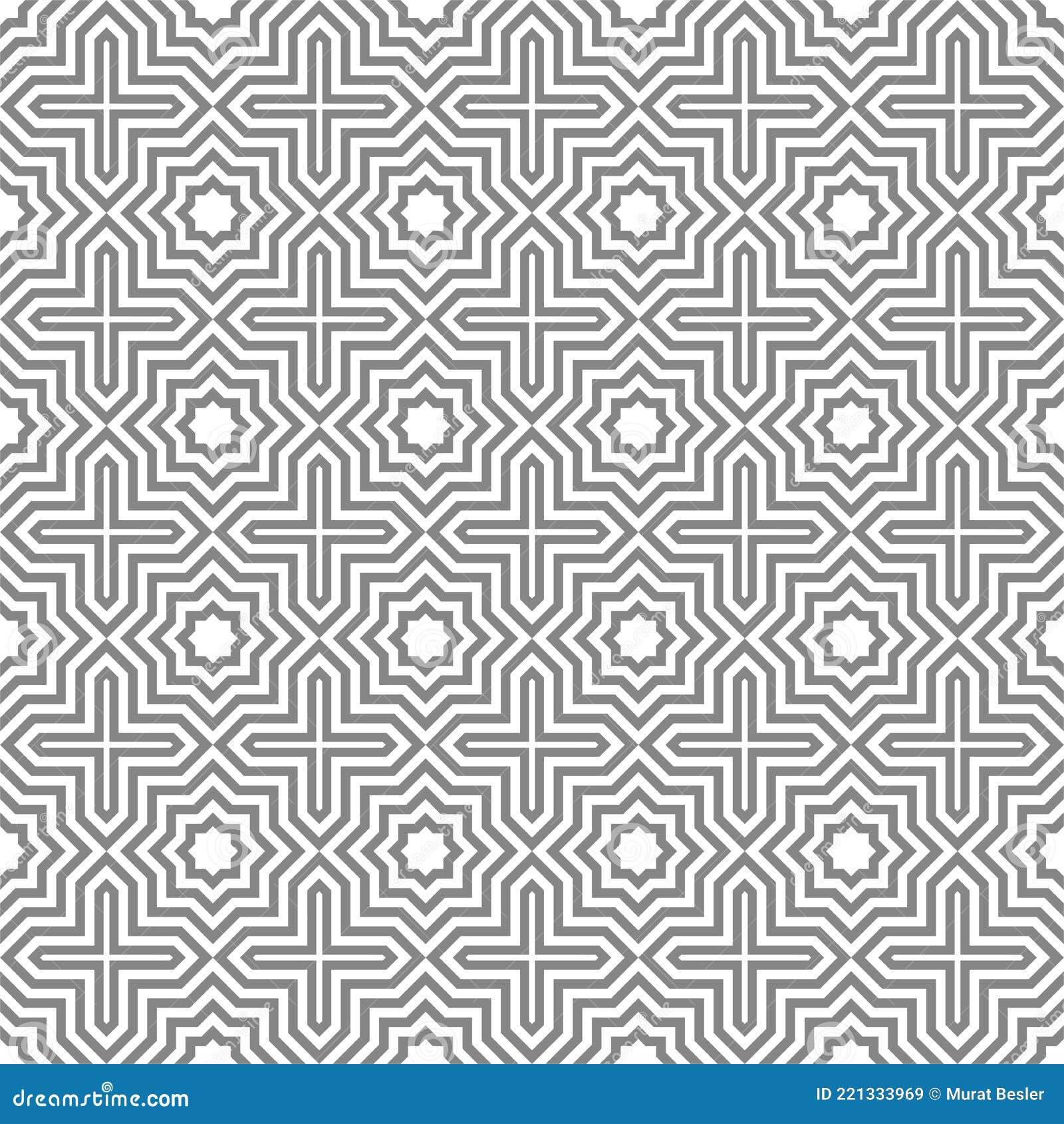 Turkish Vector Geometric Seamless Pattern Stock Vector - Illustration ...