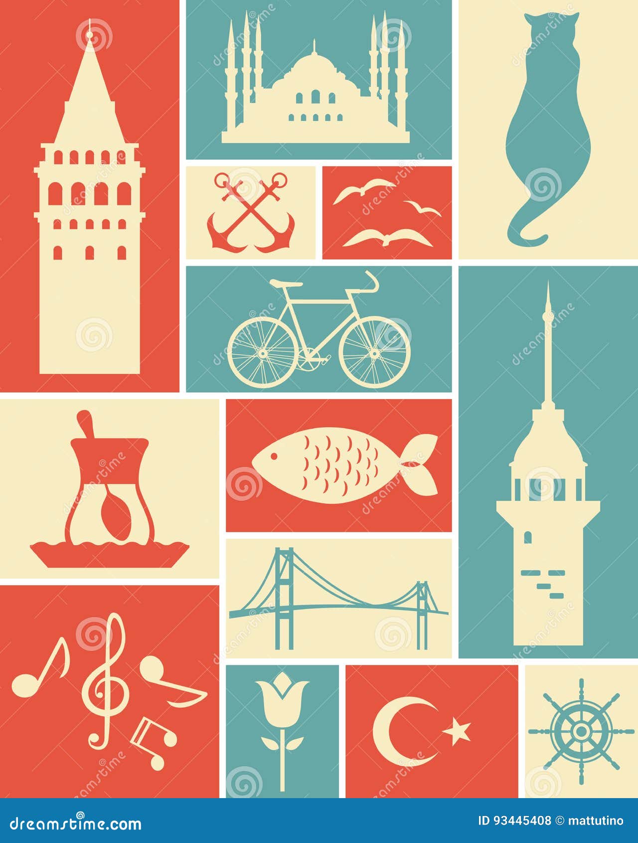 Turkish Vector Set. Istanbul Travel Elements Stock Vector ...