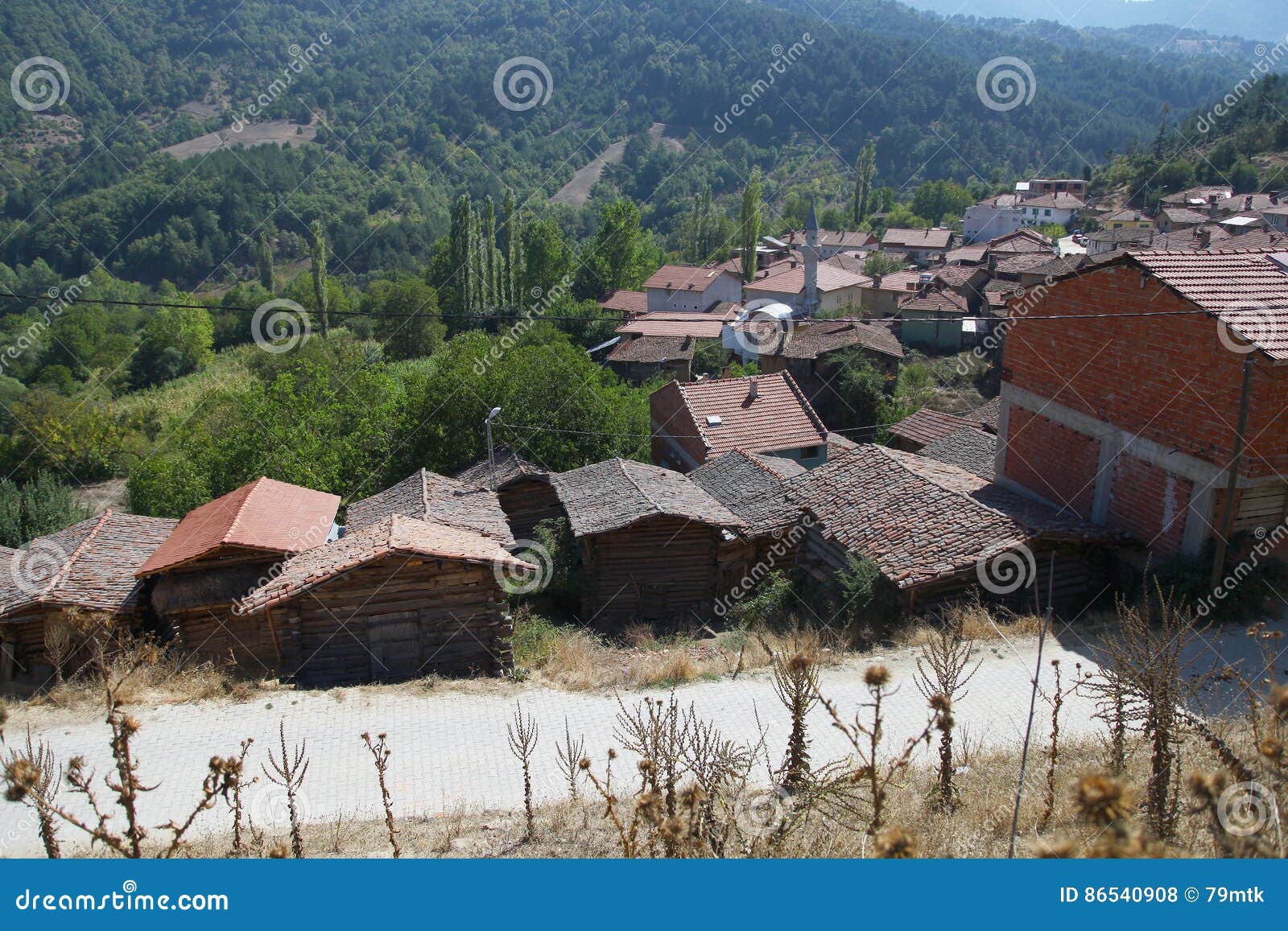 Turkish Village stock photo. Image of roof, village, life - 86540908