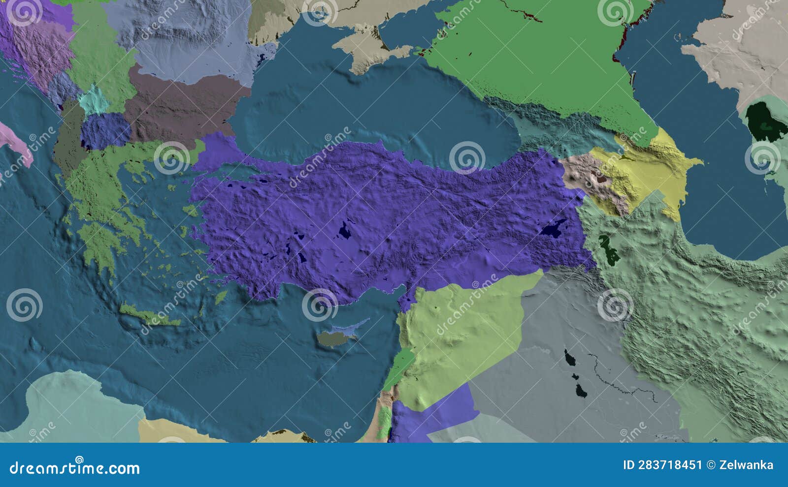 Turkiye Area. Physical Map Stock Image | CartoonDealer.com #283718533