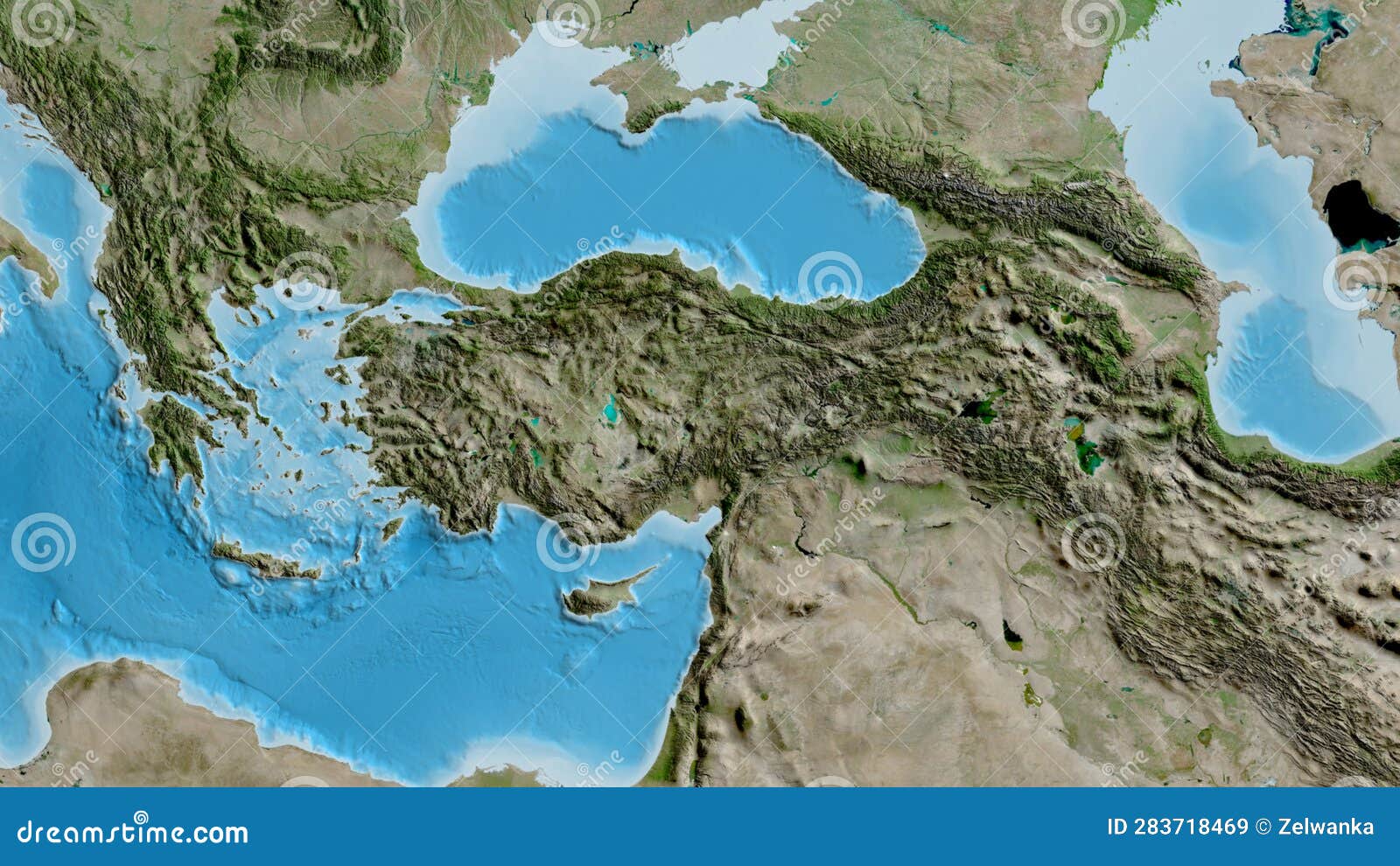 Turkiye Area. Physical Map Stock Image | CartoonDealer.com #283718533