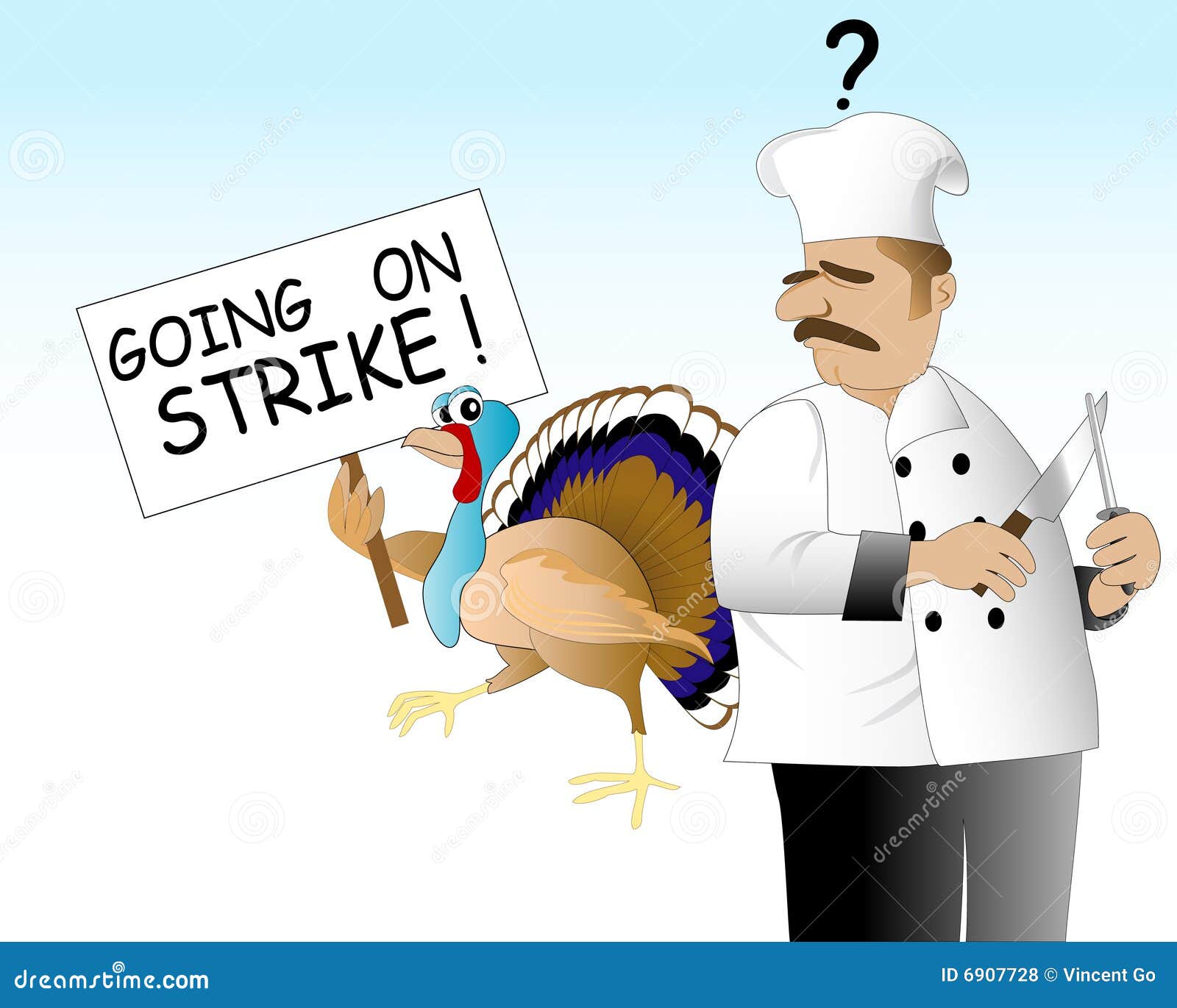 Turkry on strike stock vector. Illustration of vector - 6907728