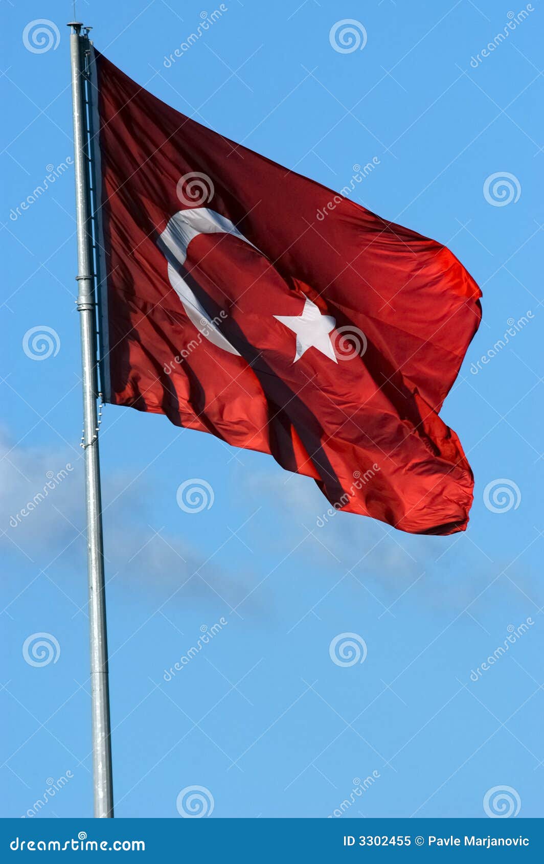 Turkse rode vlag stock afbeelding. Image of vlaggen, naturaliseer - 3302455