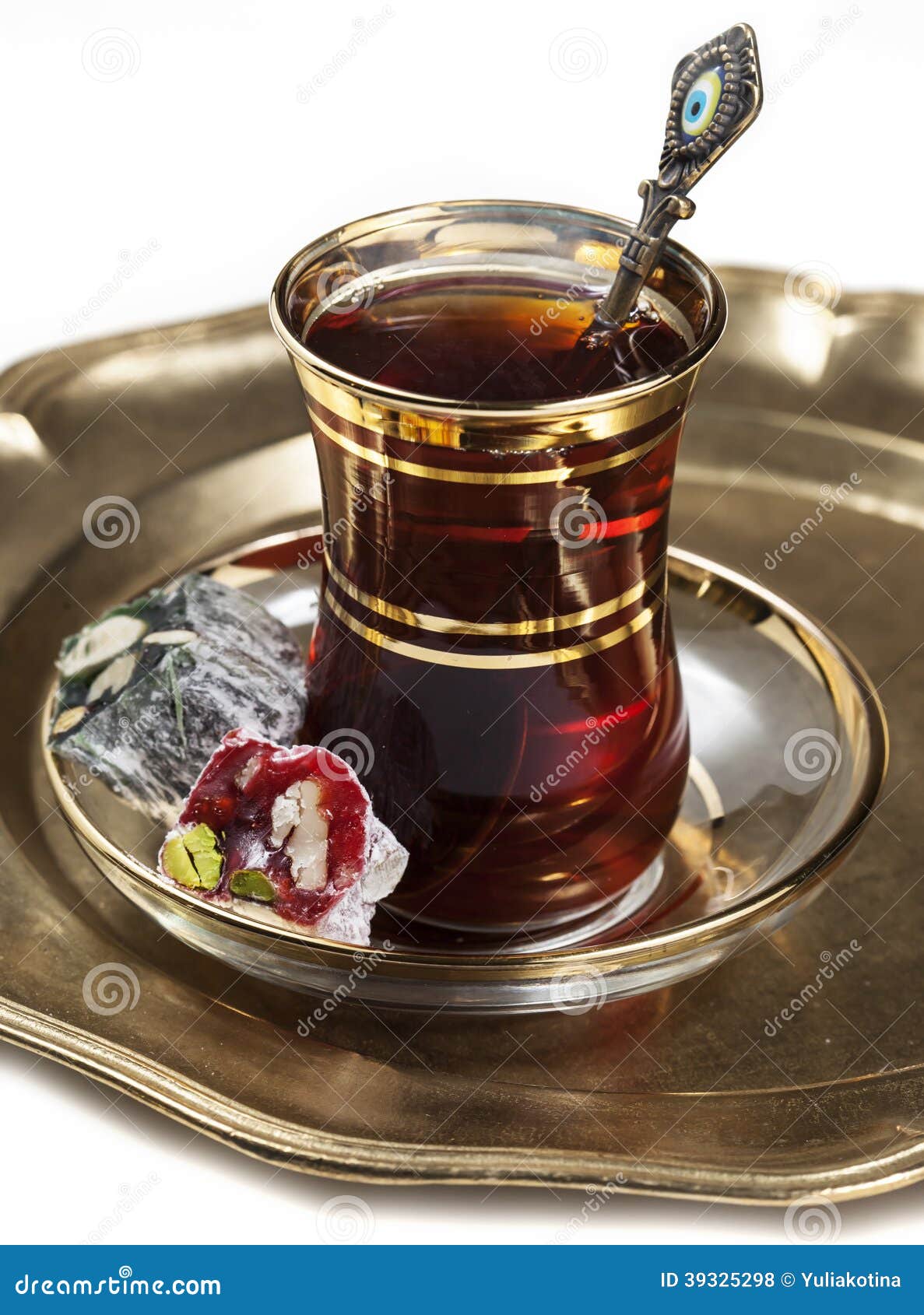 Turkse Thee En Verrukkingen Stock Foto - Image of plaat, midden: 39325298