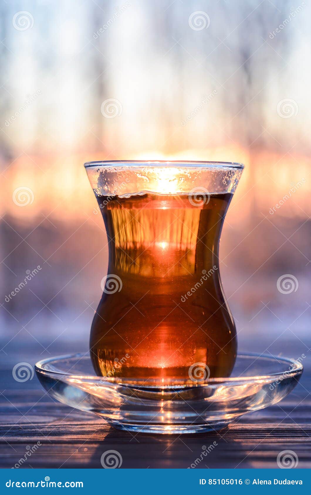 Turkse Thee Met Authentieke Glaskop Stock Foto - Image of gezond ...