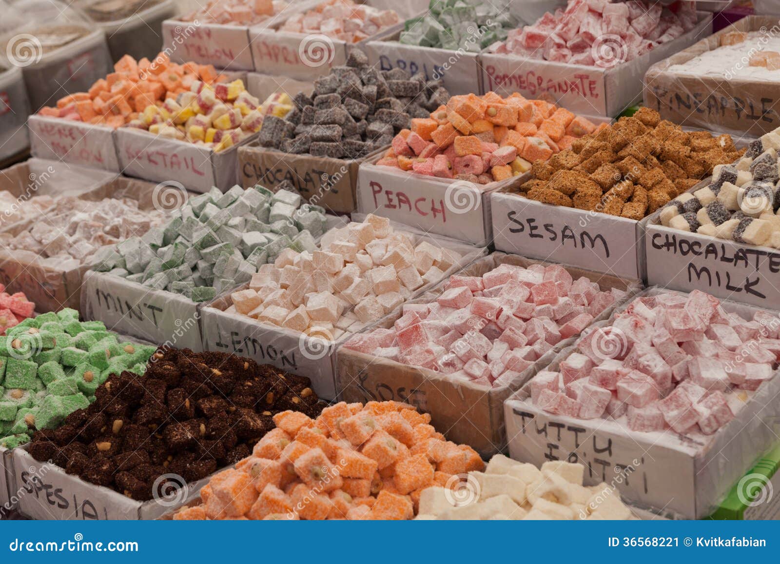 Turkse Verrukking in De Turkse Markt Stock Afbeelding - Image of ...