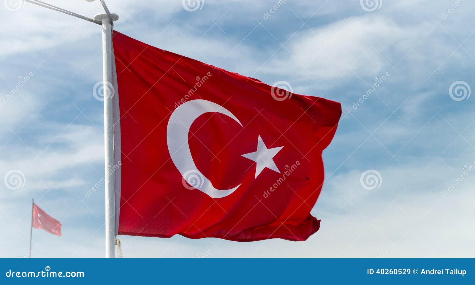 Turkse vlag stock afbeelding. Image of achtergrond, turkije - 40260529
