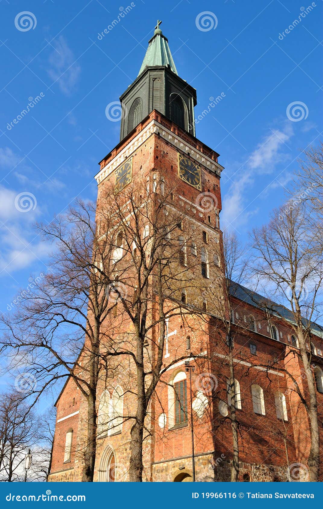 Turku Cathedral, Finland stock photo. Image of blue, cathedral - 19966116