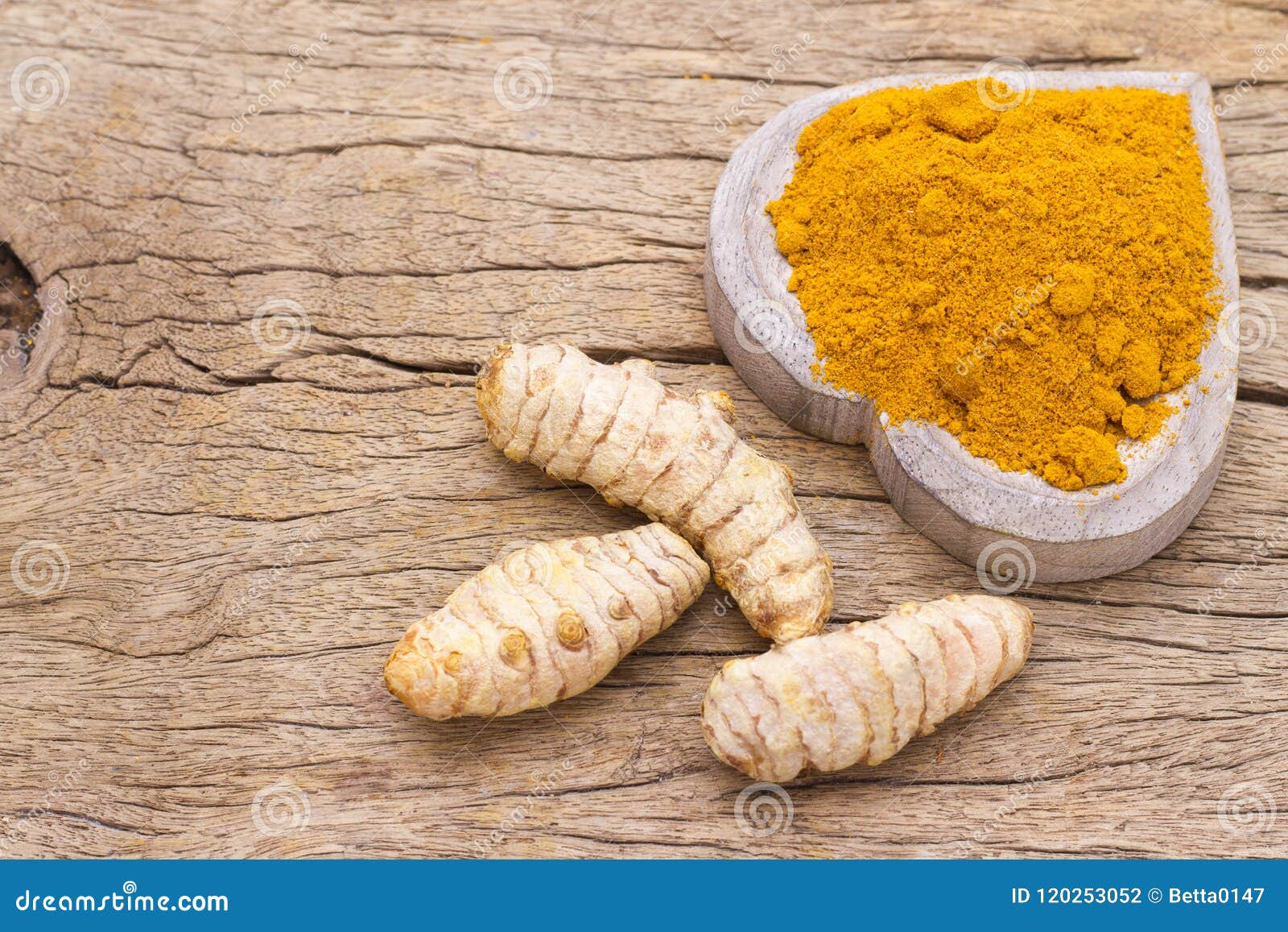 Turmeric in Bowl on Table, Top View Stock Photo - Image of freshness ...