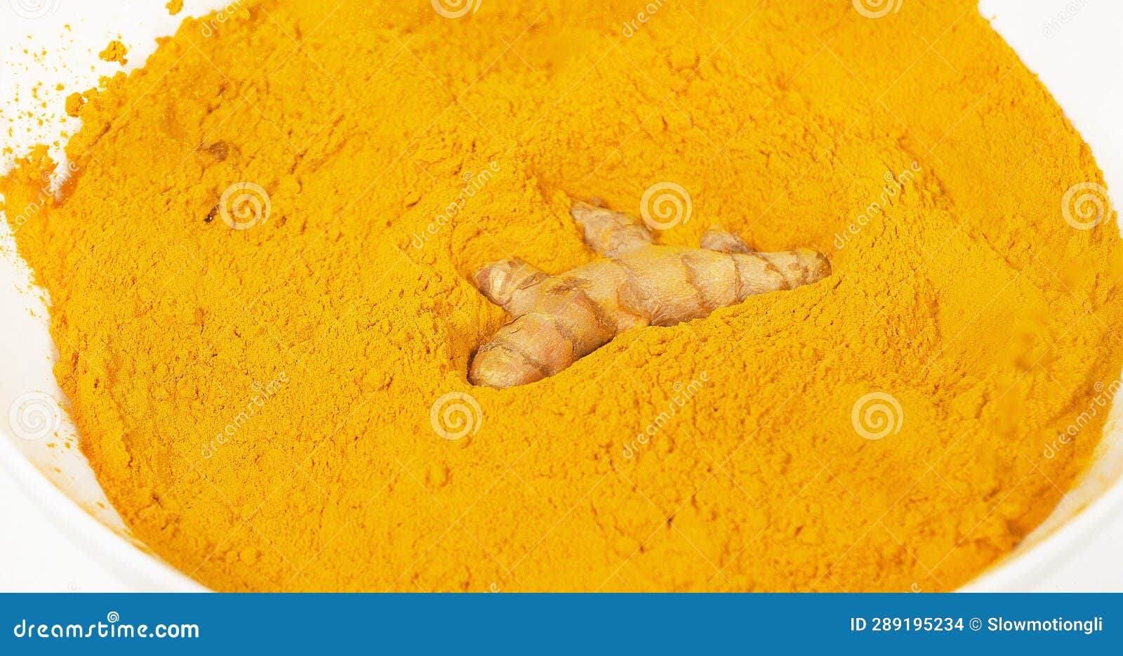 Turmeric, Curcuma Longa, Root Falling on Curcuma Powder, Indian Spice ...