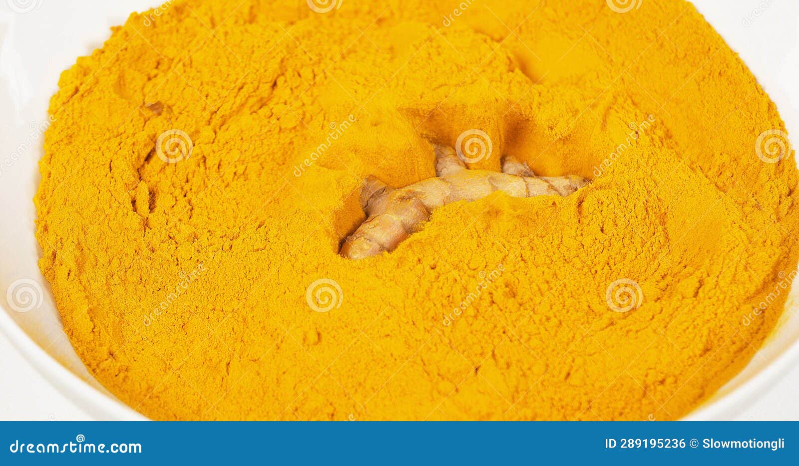 Turmeric, Curcuma Longa, Root Falling on Curcuma Powder, Indian Spice ...