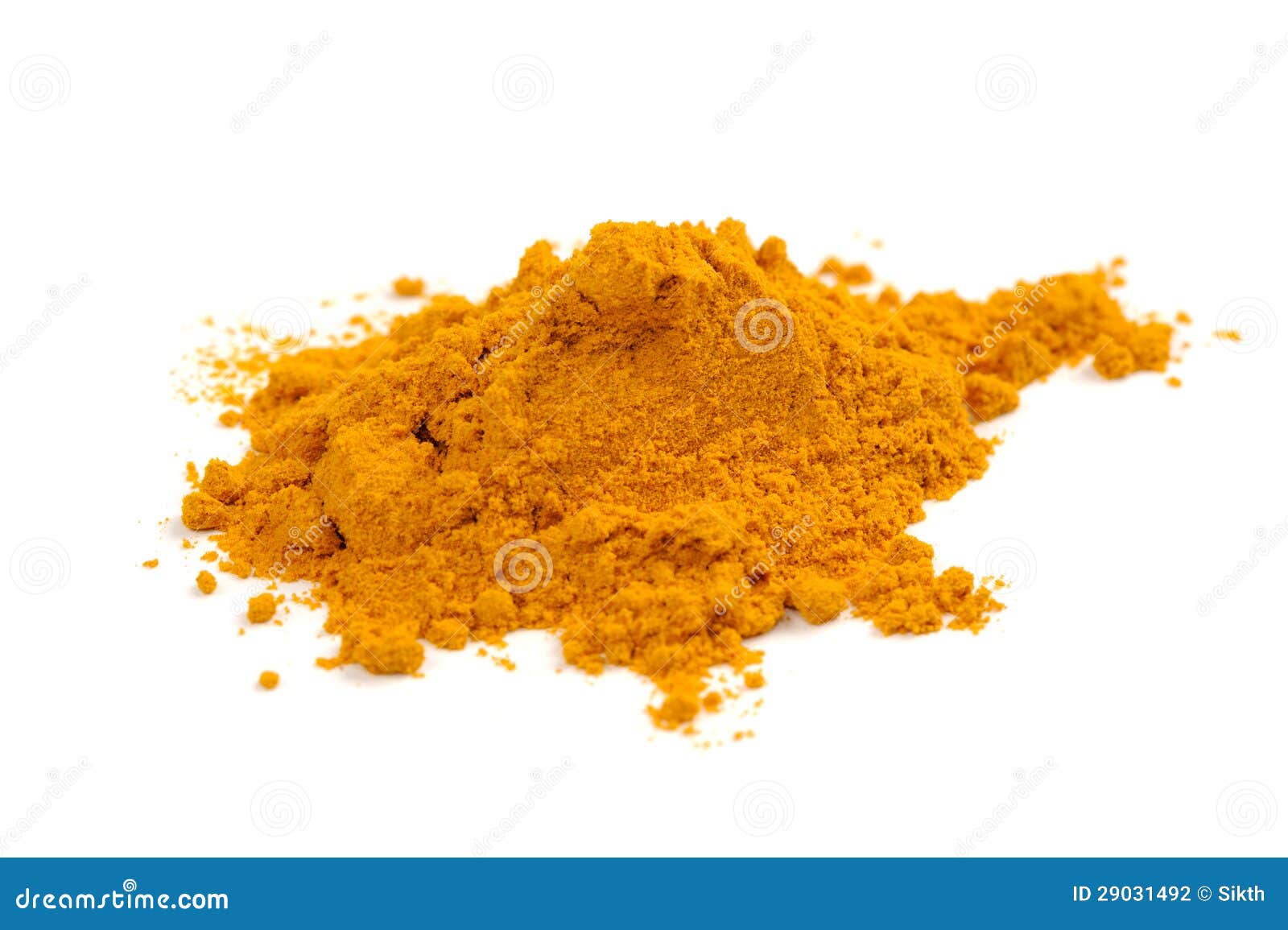 Turmeric Curcuma Powder Isolated On White Background. Curry Powder ...