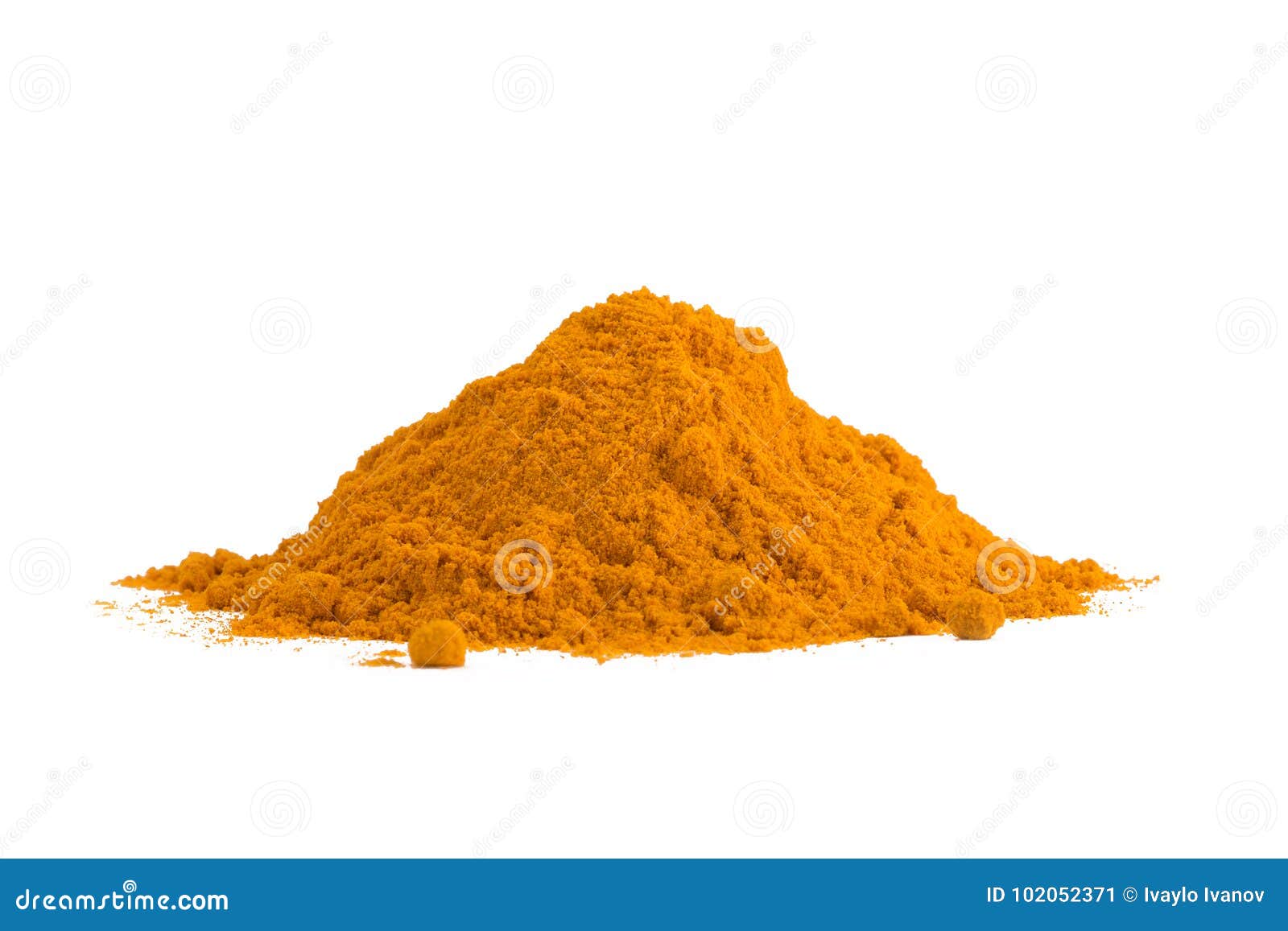 Turmeric Curcuma Powder Isolated On White Background. Curry Powder ...
