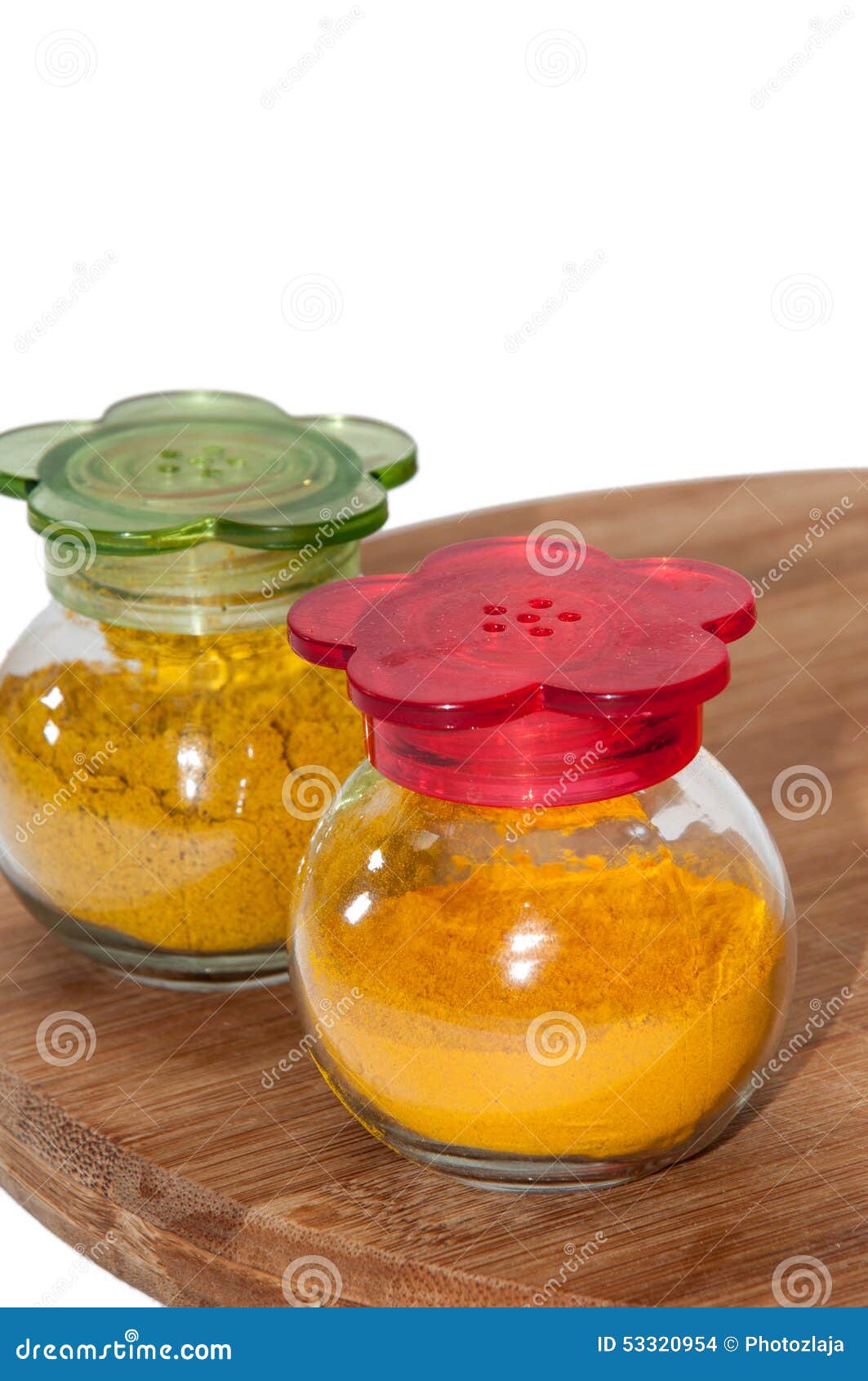 Turmeric and Curry in a Glass Bowl Stock Photo - Image of condiment ...