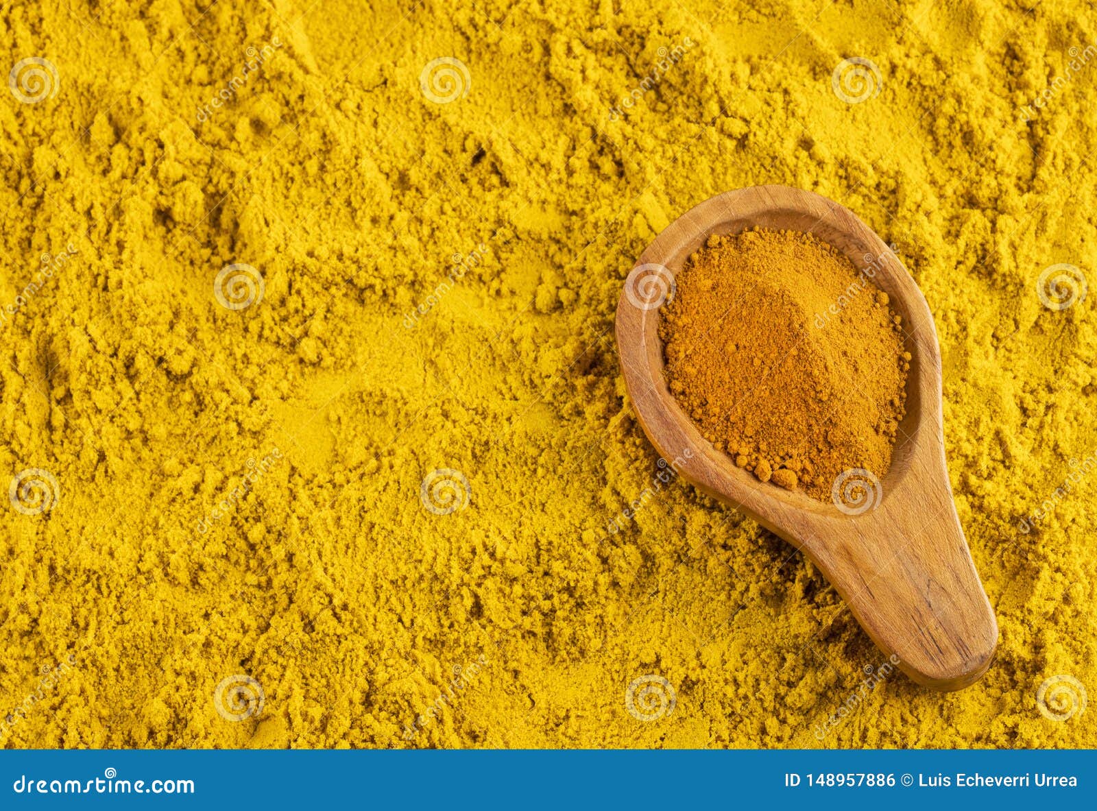 Turmeric and Curry Organic Powder - Top View Stock Photo - Image of ...