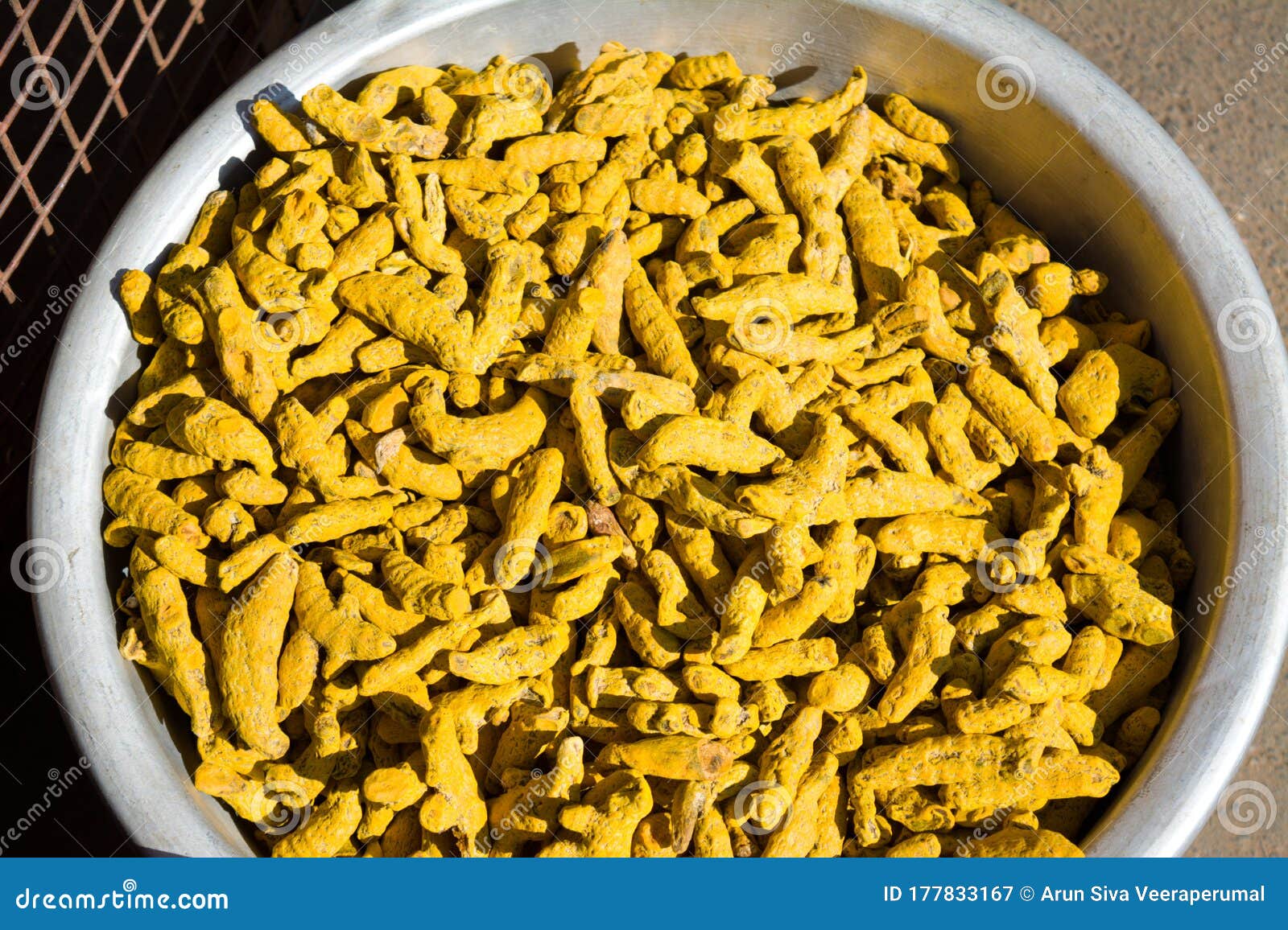 Turmeric Fingers in a Large Bowl Stock Image - Image of heap, pile ...