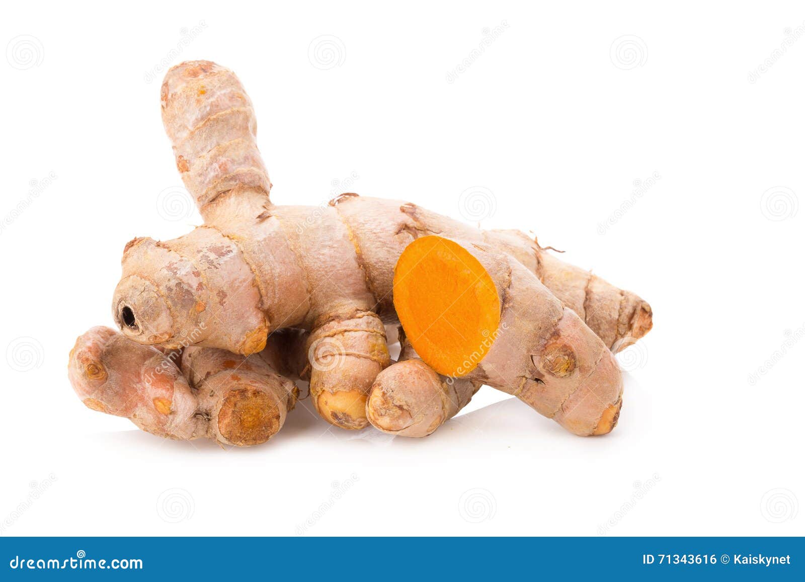 Turmeric Isolated on White Background Stock Photo - Image of india ...