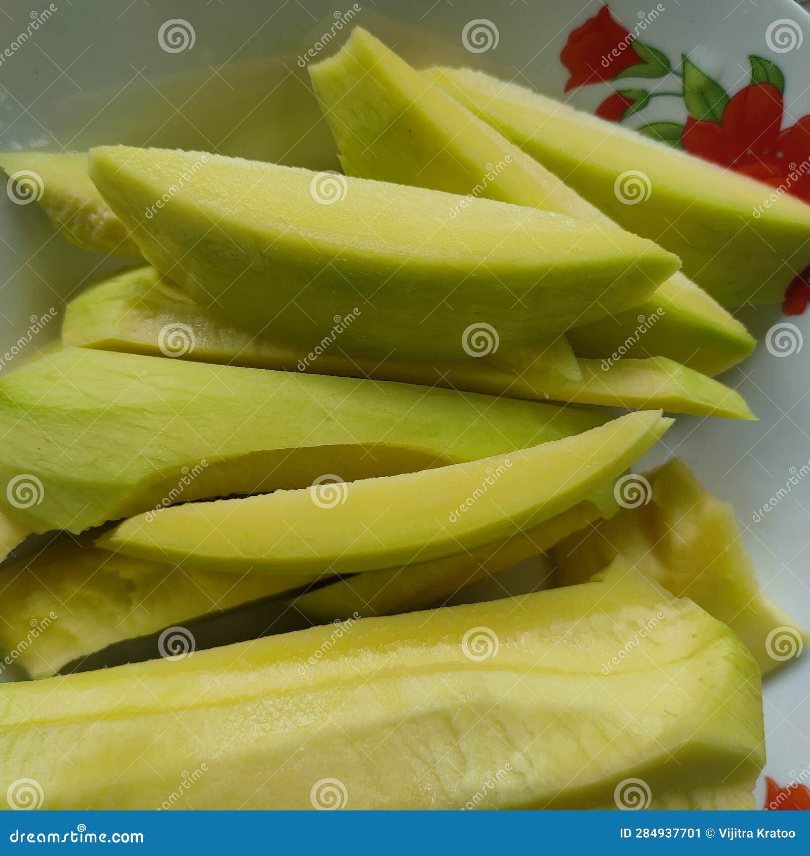 Turmeric mango on a plate stock image. Image of delicious - 284937701