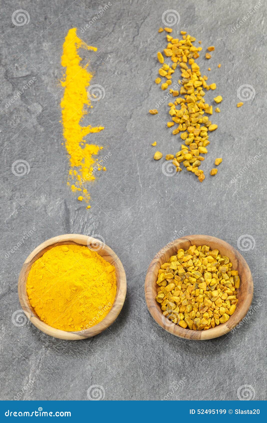 Turmeric pieces and powder stock image. Image of granite - 52495199