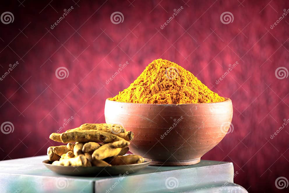 Turmeric powder stock photo. Image of isolated, cooking - 19018072