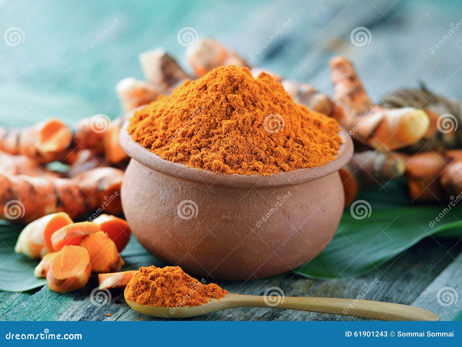 Turmeric Powder In Bowl Isolated On White Background, Indian Spice. Top ...