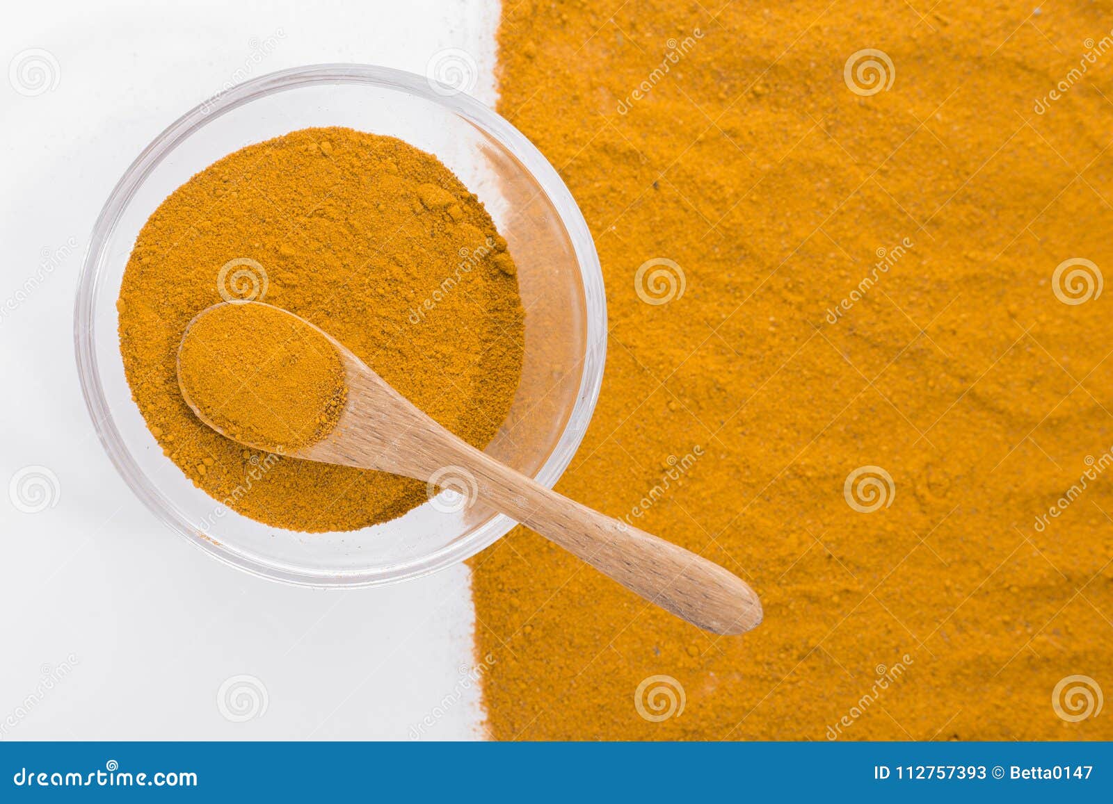 Turmeric Powder in Container Stock Image - Image of isolated, flour ...