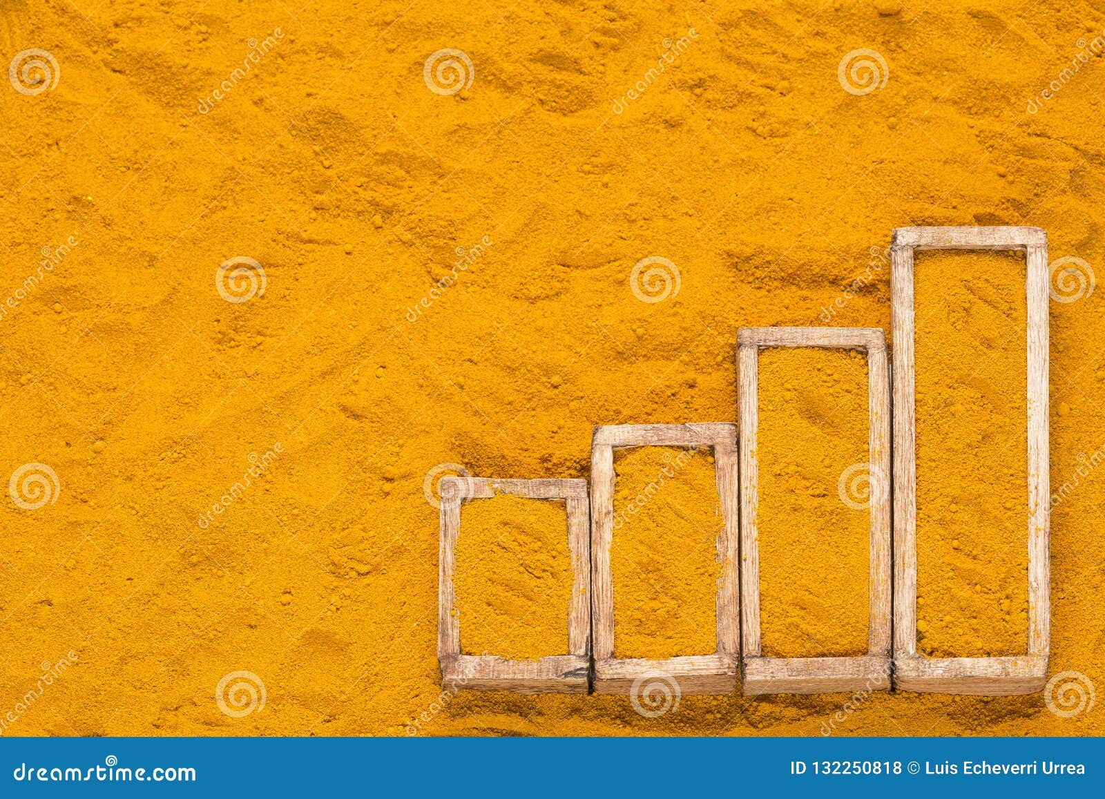 Turmeric Powder - Graph of Sales and Consumption Statistics. Top View ...