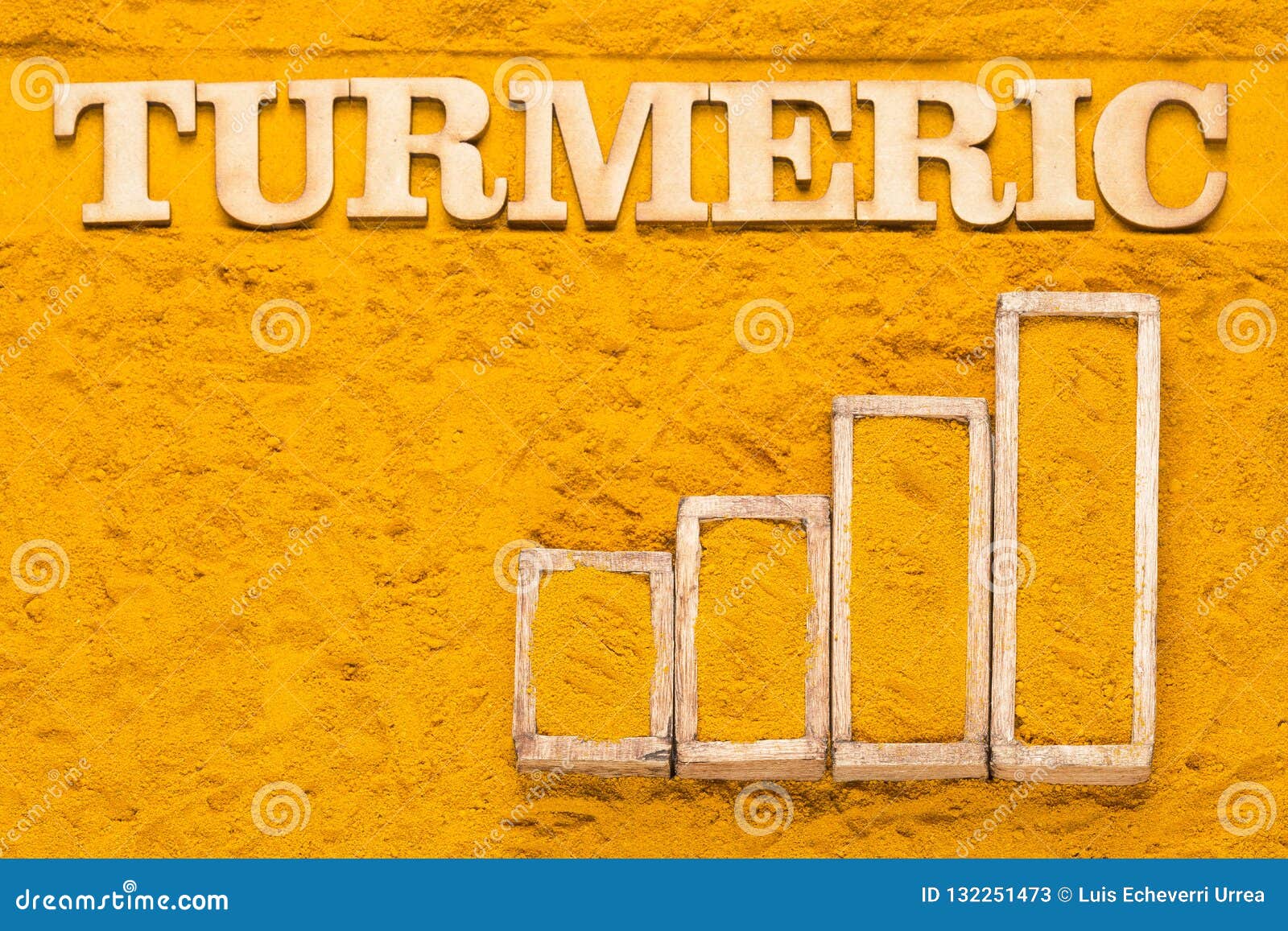 Turmeric Powder - Graph of Sales and Consumption Statistics. Top View ...