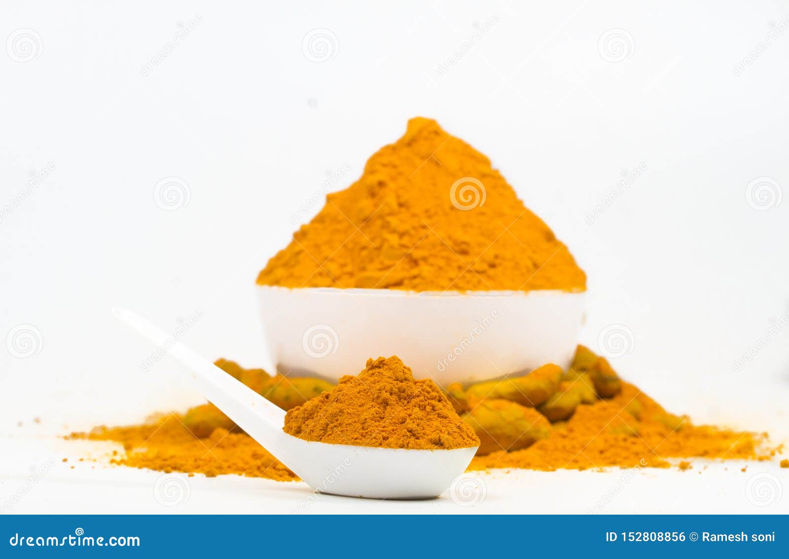 Turmeric powder stock photo. Image of longa, closeup - 152808856