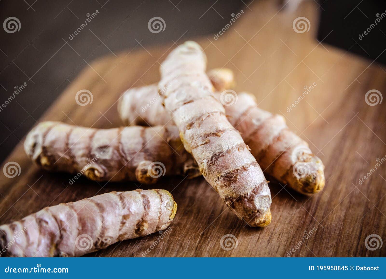 Turmeric Root on a Cutting Board Stock Image - Image of oriental ...