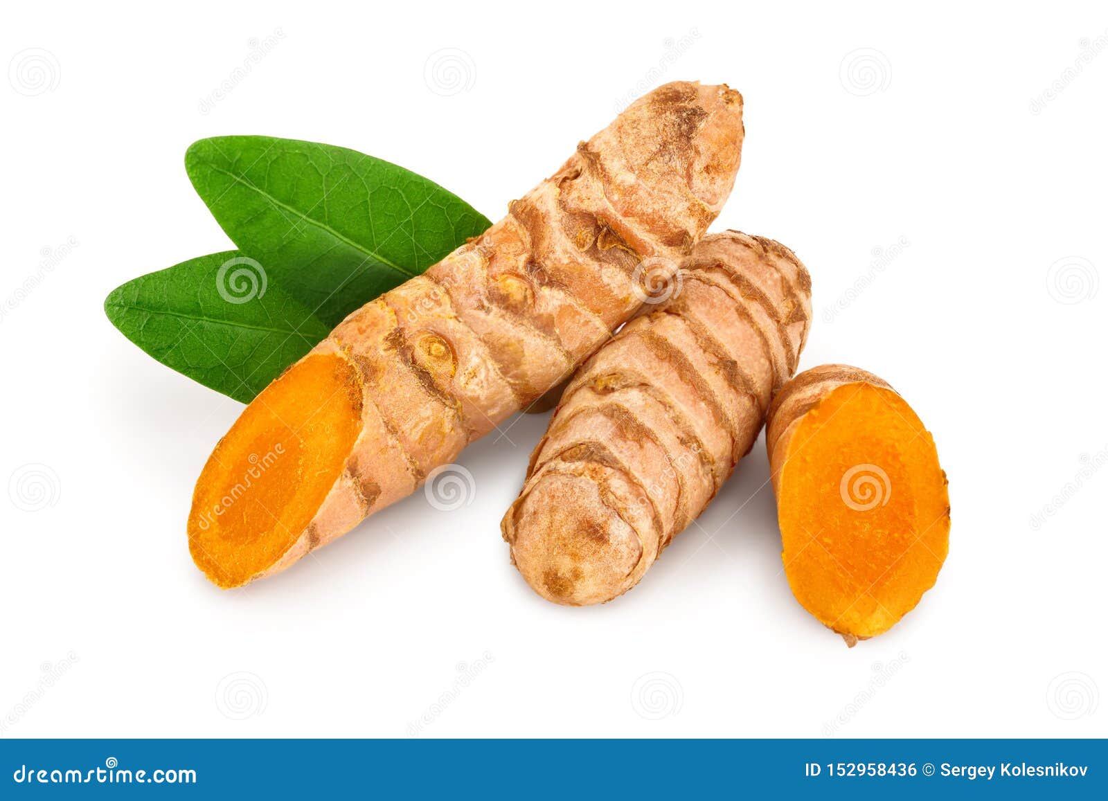 Turmeric Root And Turmeric Powder In The Wood Bowl Stock Photography ...