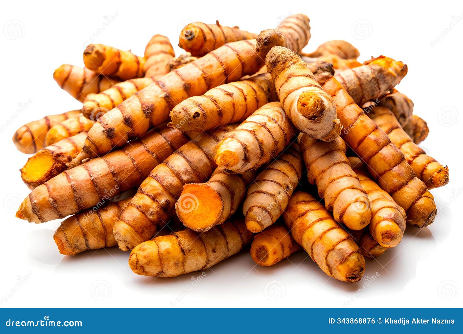 Turmeric Roots Isolated on White Background. Clipping Path Included ...