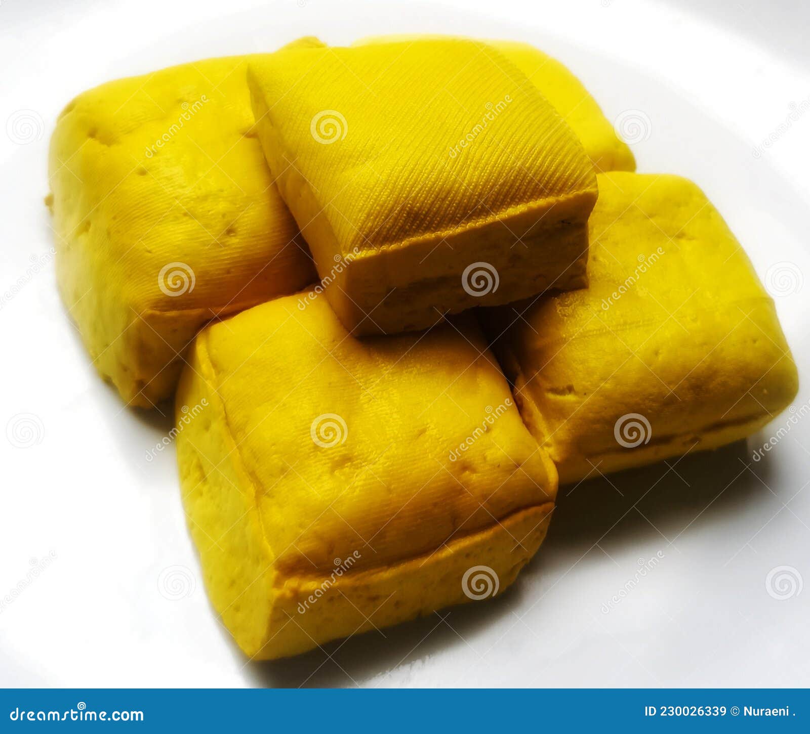 Turmeric Yellow Tofu stock image. Image of indonesianfood - 230026339